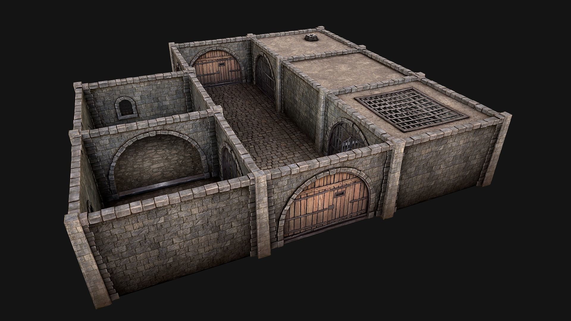 3D model Medieval Prison Constructor VR / AR / low-poly | CGTrader