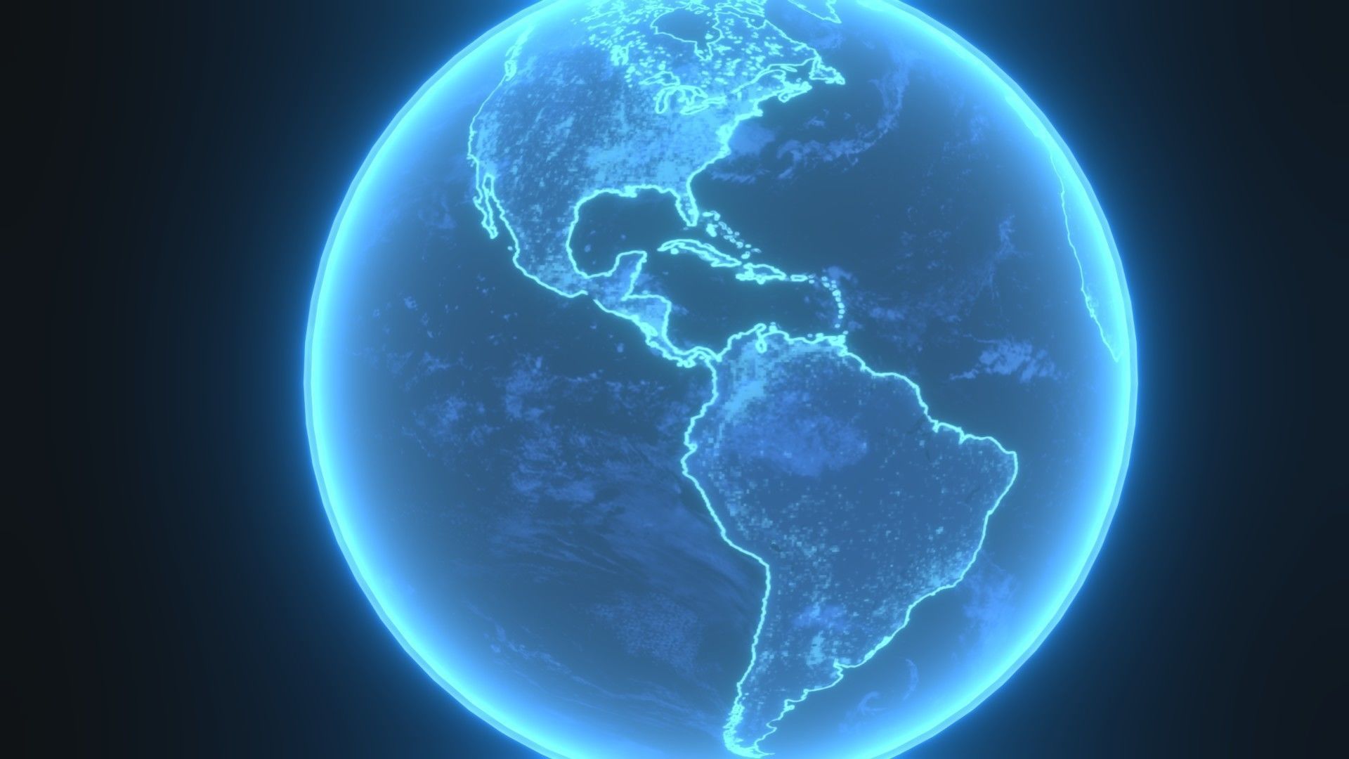 3D model Hologram Planet Earth Sci-Fi 3D Model 4k Textures VR / AR ...