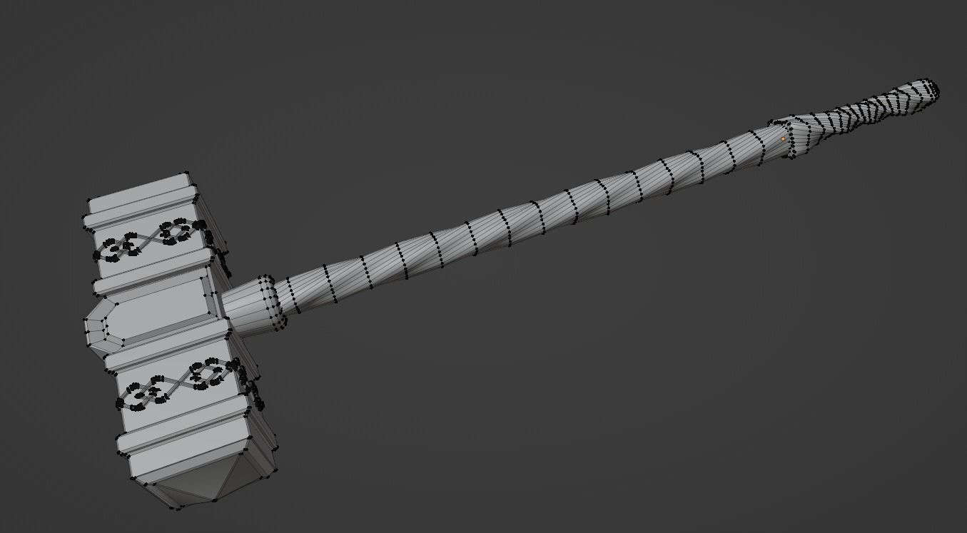 3D model Warhammer hammer VR / AR / low-poly | CGTrader
