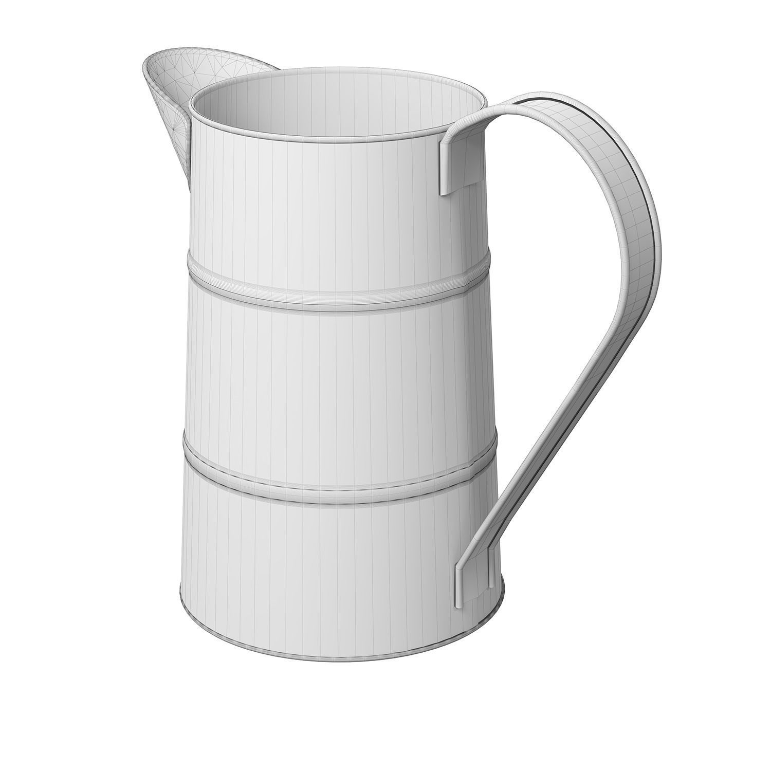 Galvanized Pitcher 3D model | CGTrader