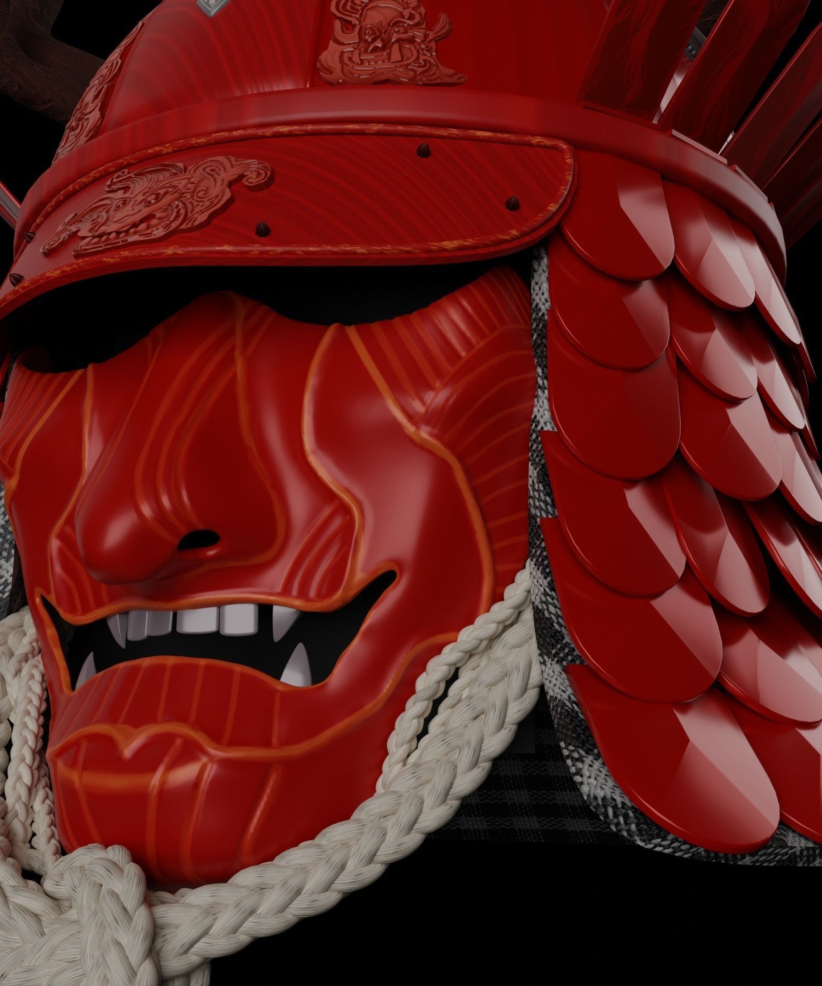 Samurai Helmet 3D model | CGTrader