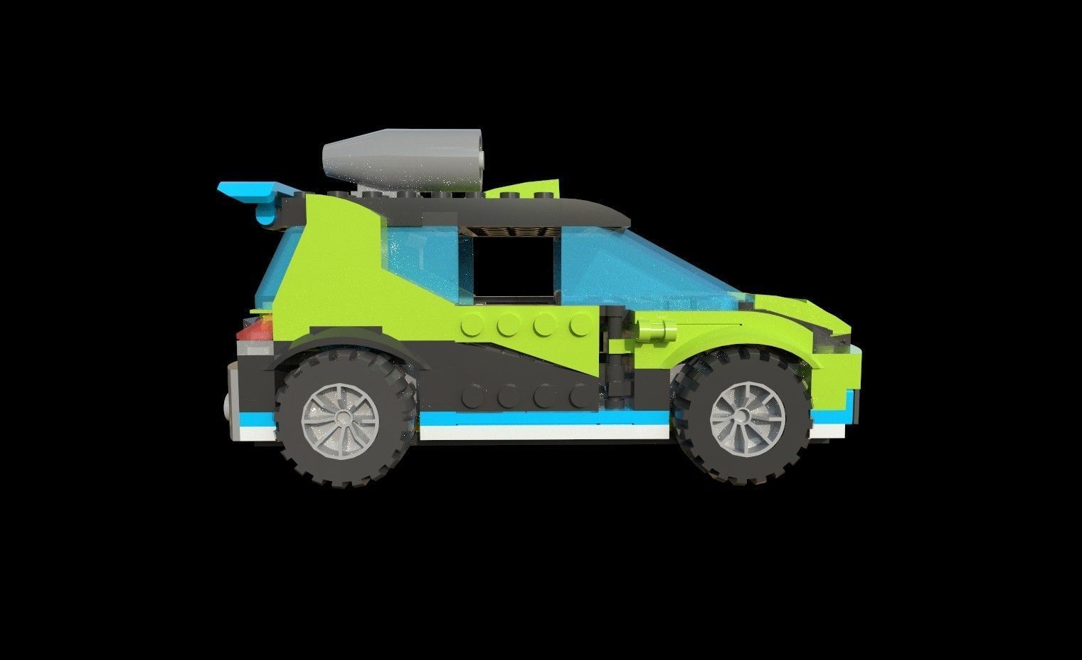 Lego Rocket Car 3D model | CGTrader