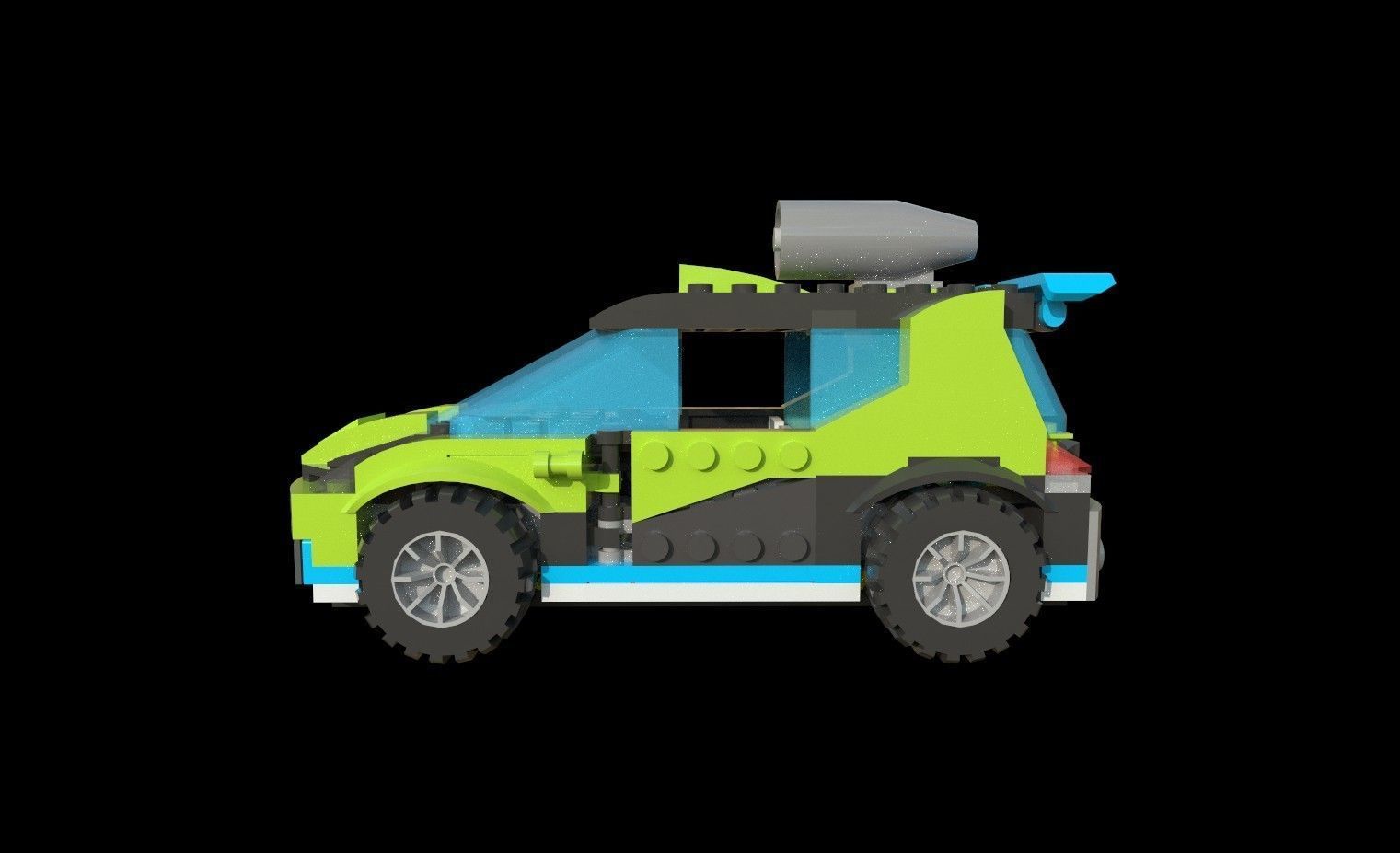 Lego Rocket Car 3D model | CGTrader