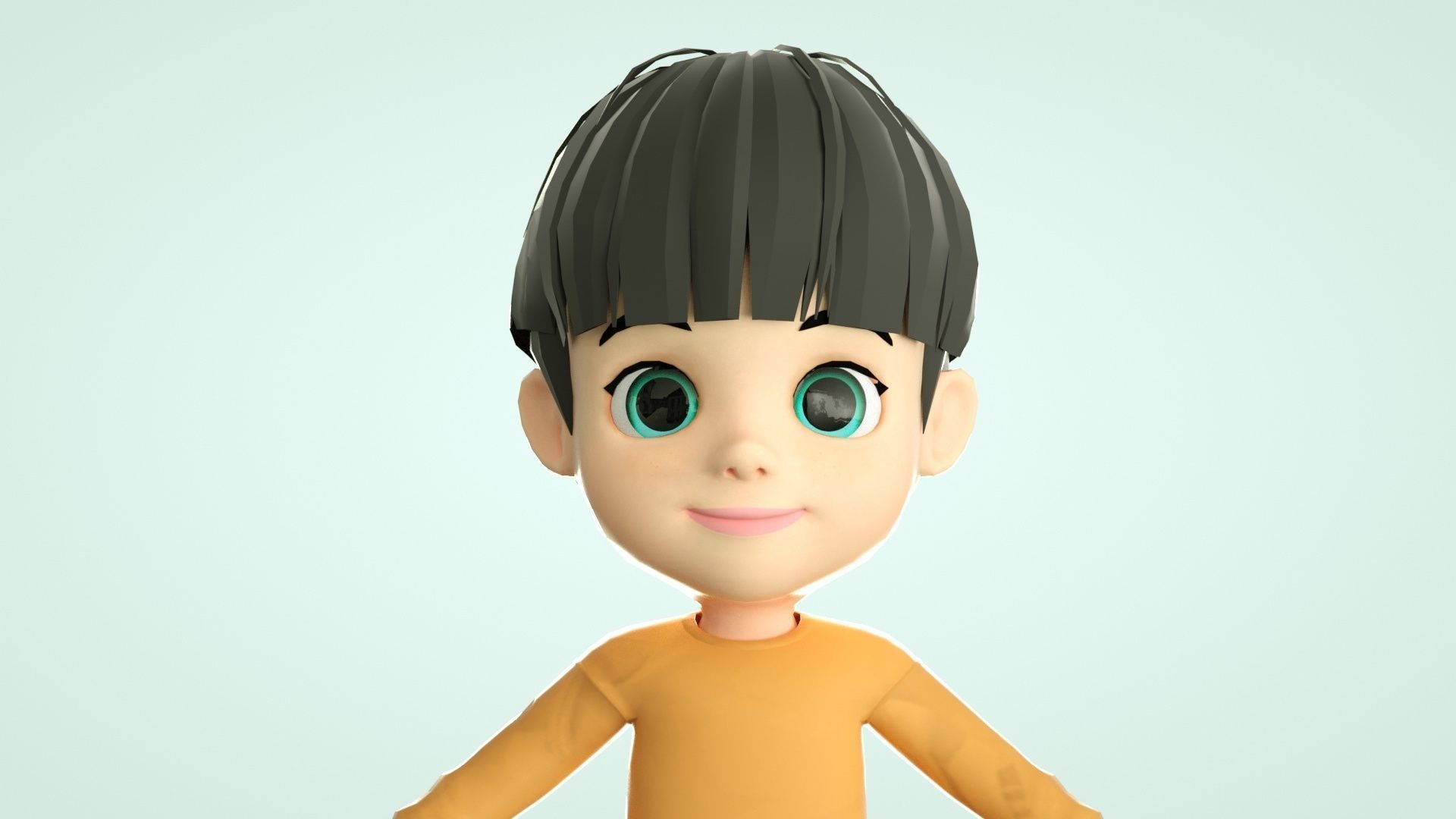 cartoon boy children children primary school students 3D model | CGTrader