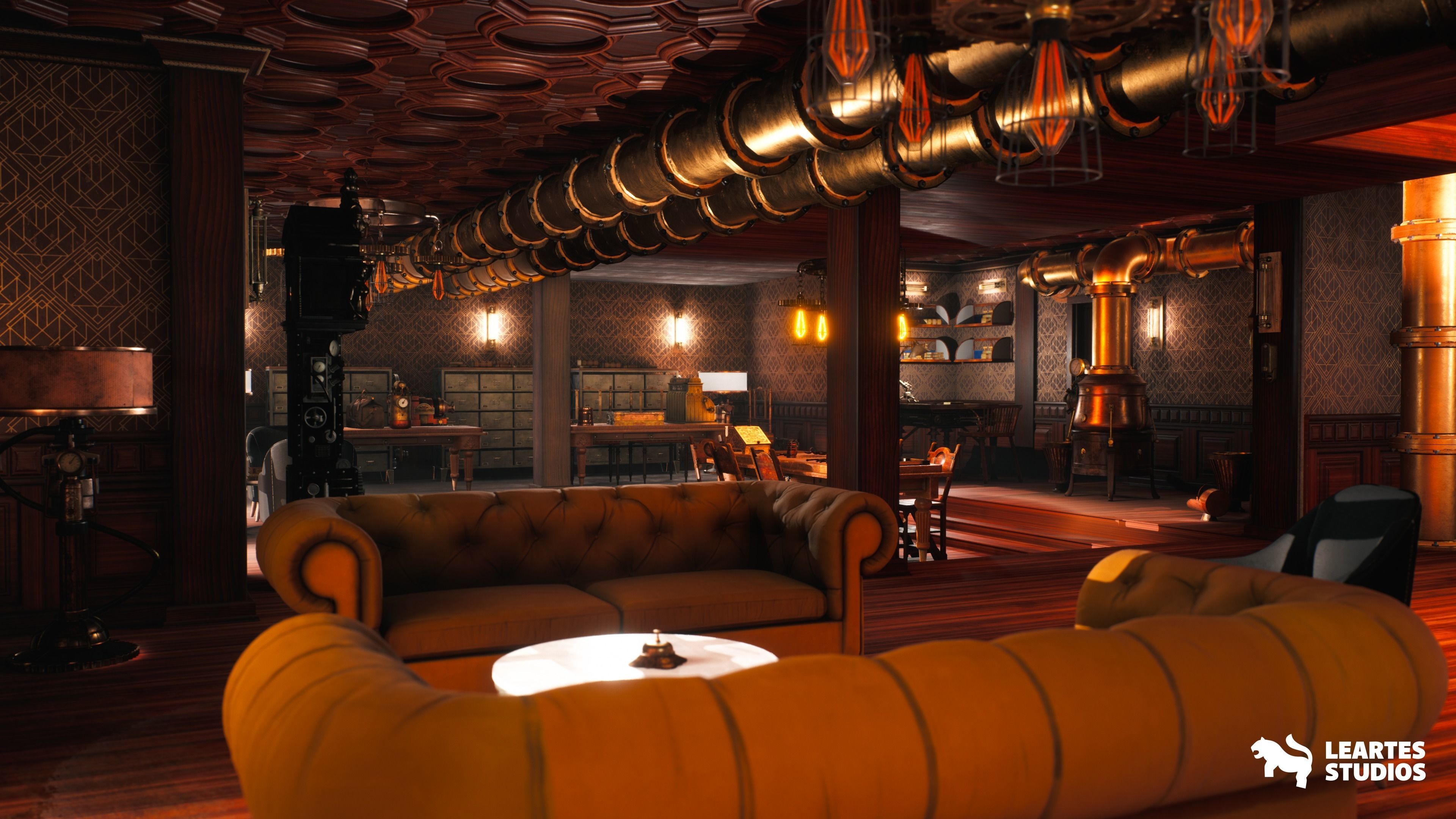 3D model Steampunk Interior VR / AR / low-poly | CGTrader