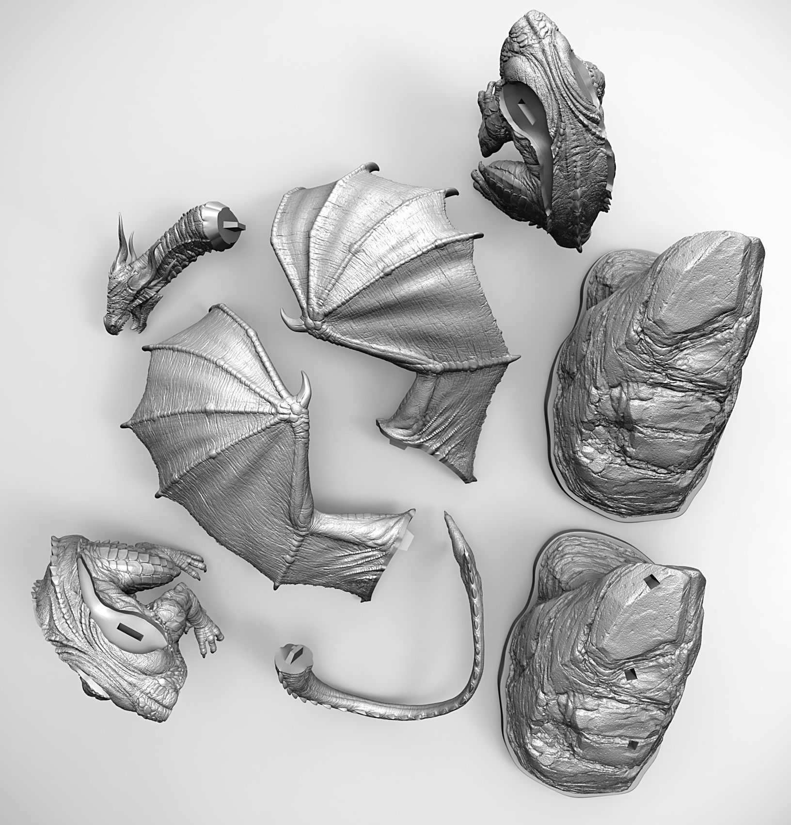 Dragon 3D Print Kit 3D model 3D printable | CGTrader