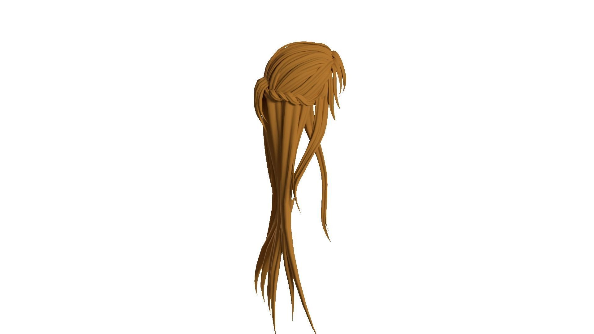 Female Hair Base Mesh with blender curve 3D model | CGTrader