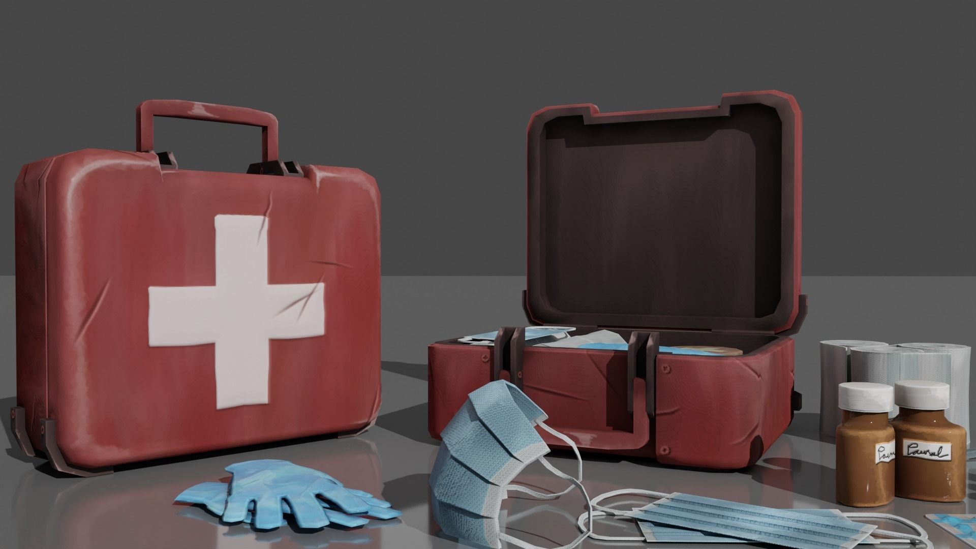 3D model Medical Pack - 3D Low Poly for Game Assets VR / AR / low-poly ...