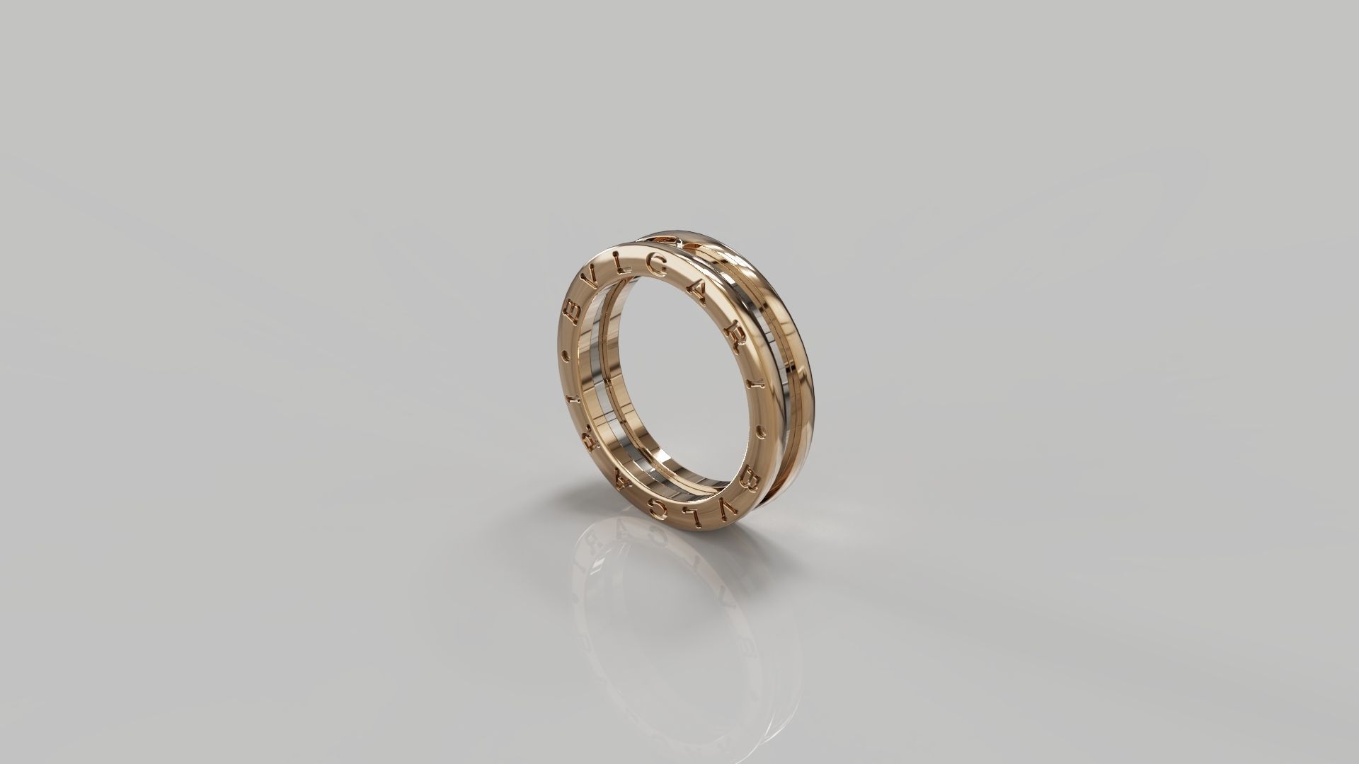 Set of Bvlgari thin rings 3D model 3D printable | CGTrader