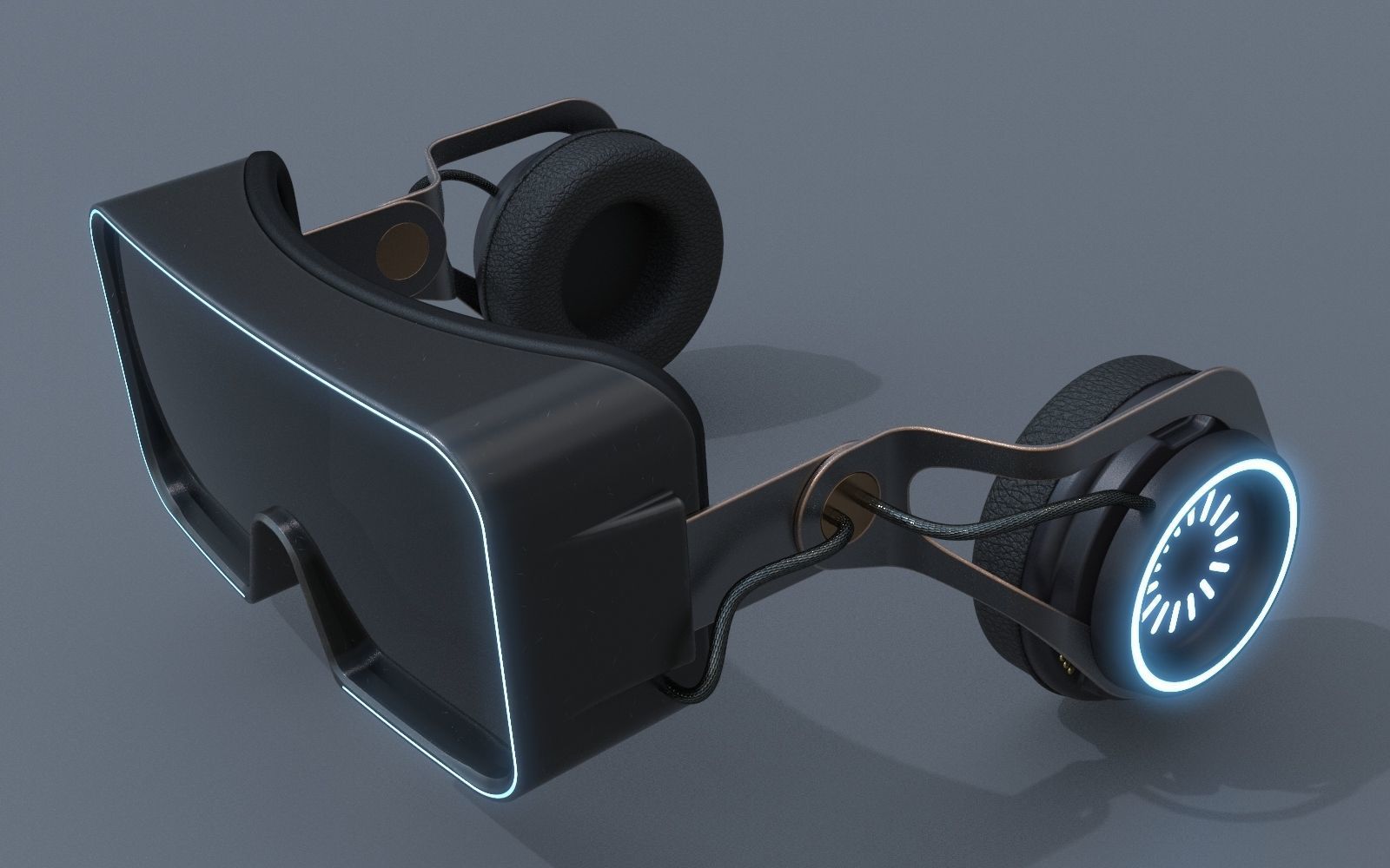 Sci Fi VR AR Headset Glasses 3D model | CGTrader