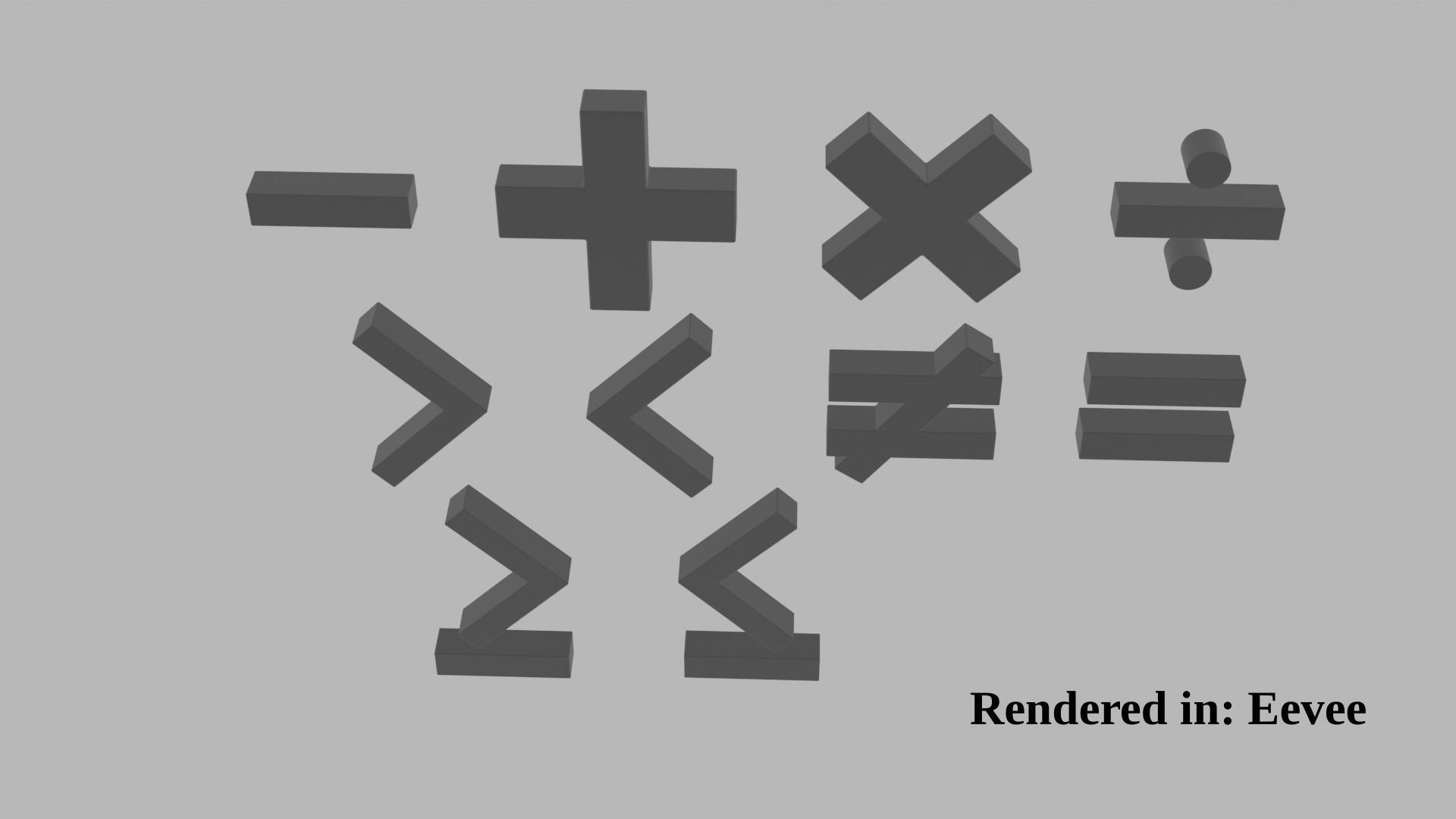 3d Model Math Symbols Vr Ar Low-poly | Cgtrader