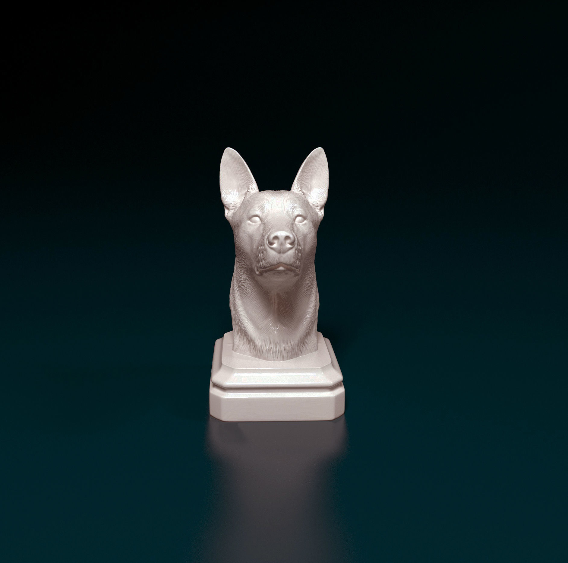 Malinois dog bust 3D model 3D printable | CGTrader