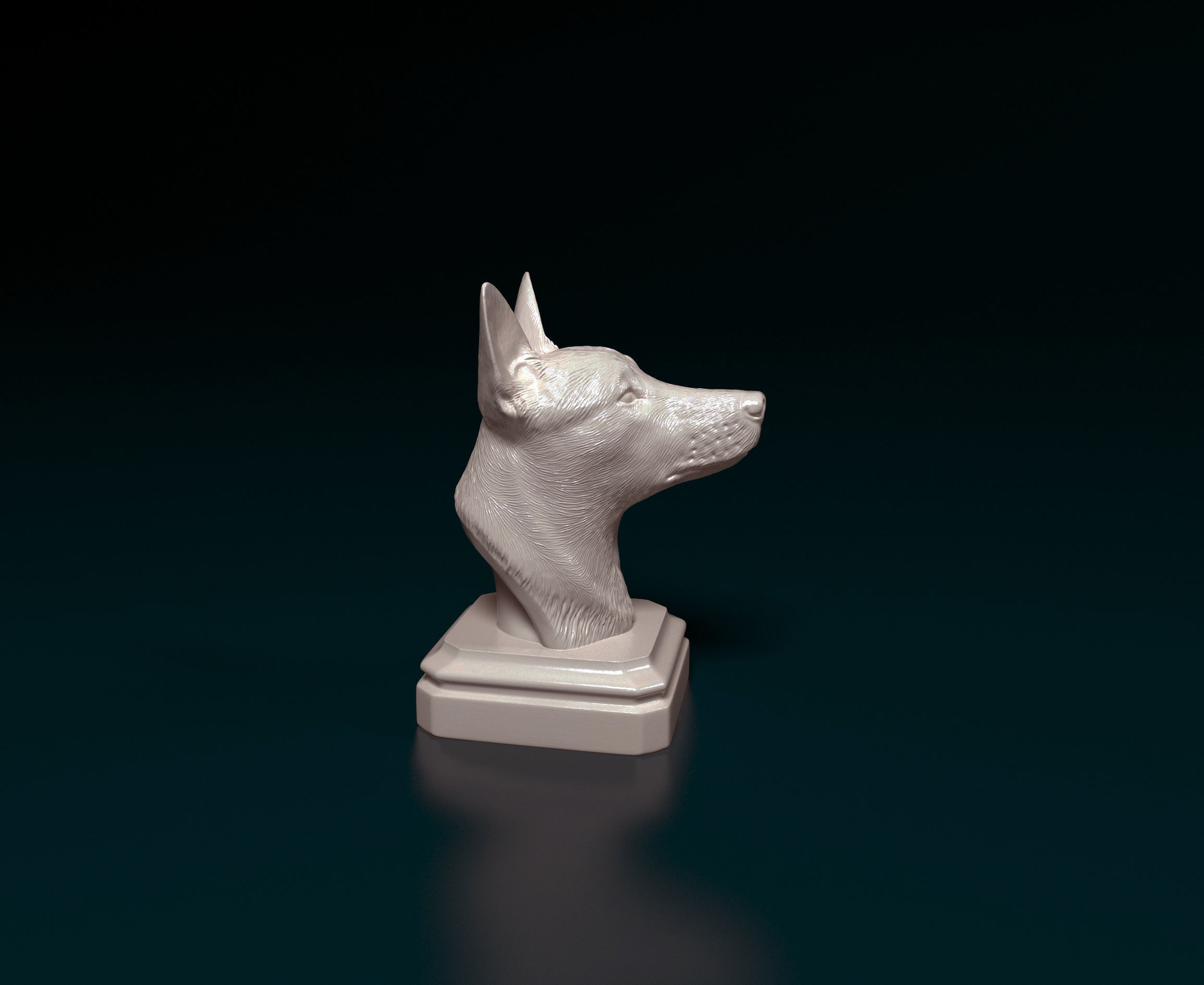 Malinois dog bust 3D model 3D printable | CGTrader