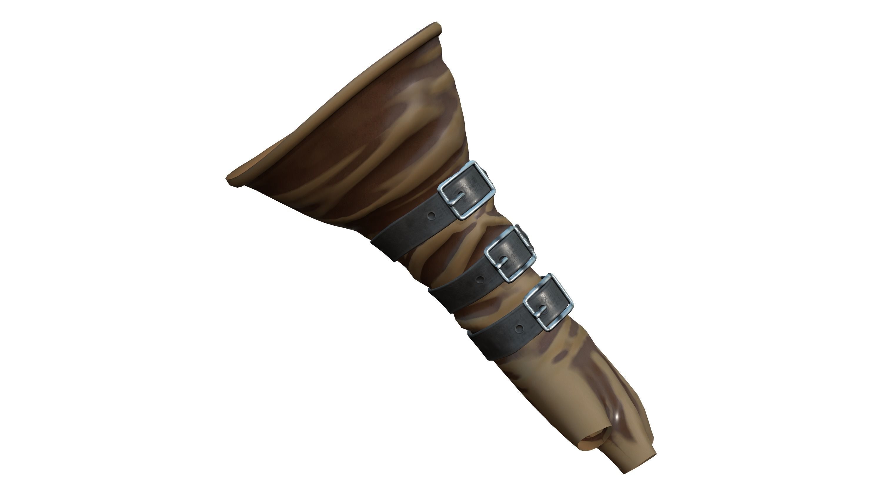3D model Medieval Warrior Brown Leather Gloves VR / AR / low-poly ...