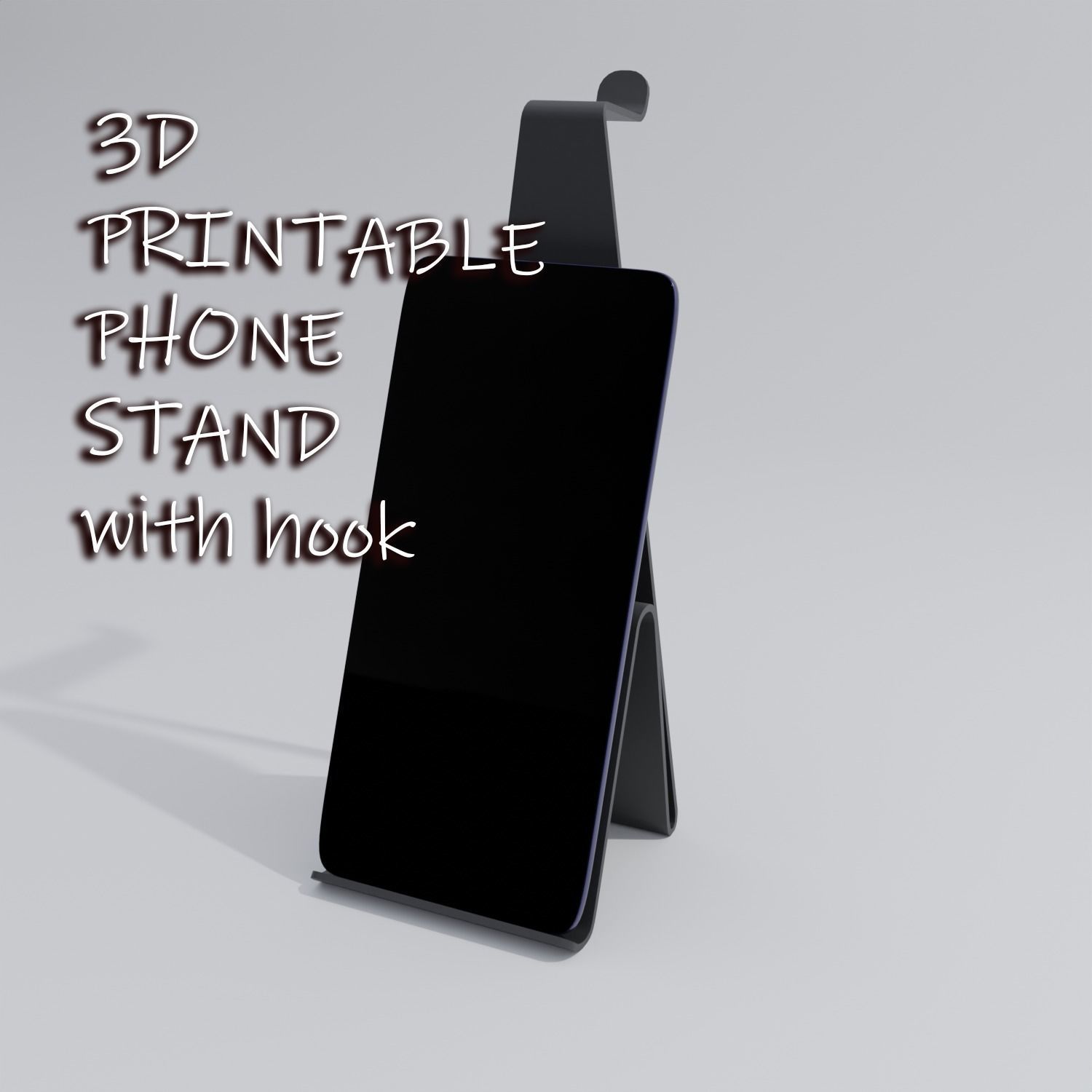 3D Printable phone stand with hook 3D model 3D printable | CGTrader