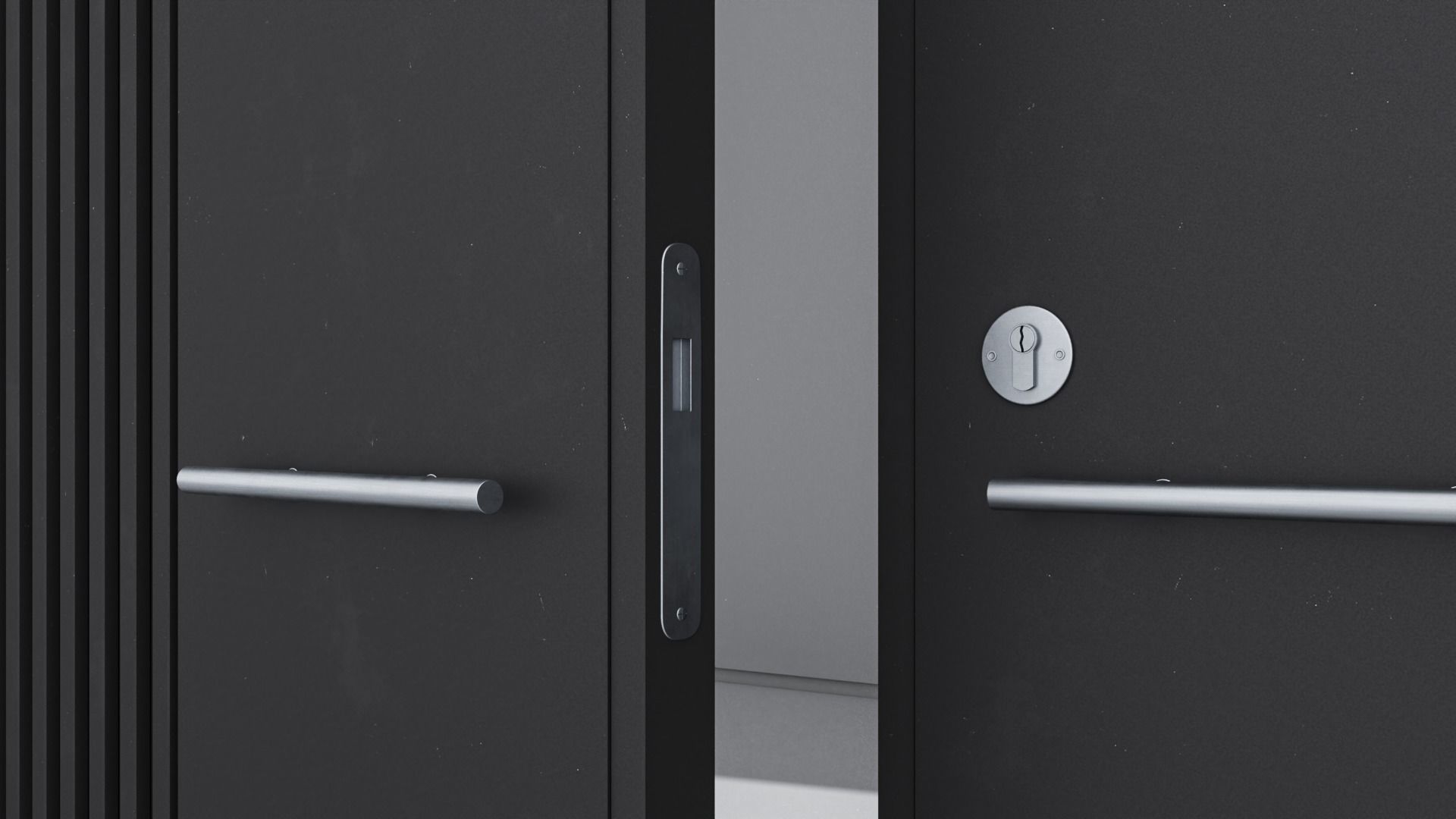 Aluminium door 58 3D model | CGTrader