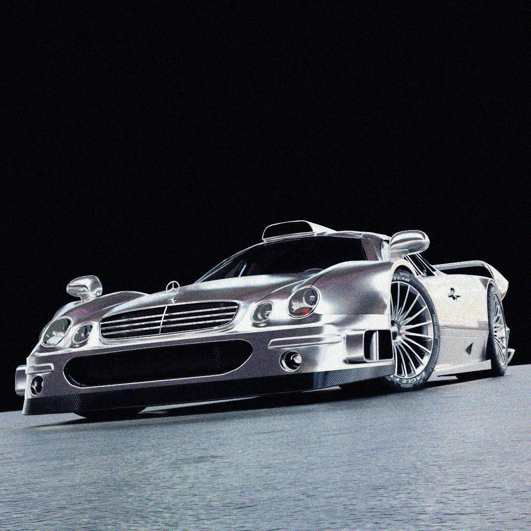 Mercedes CLK GTR 3D model animated rigged | CGTrader