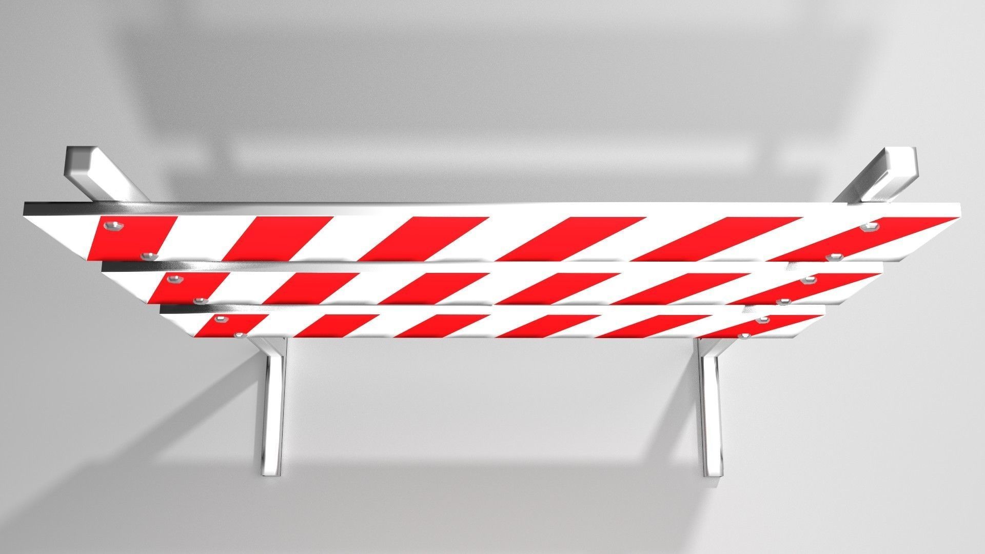 Traffic Barricade - Upright Type III 3D model | CGTrader