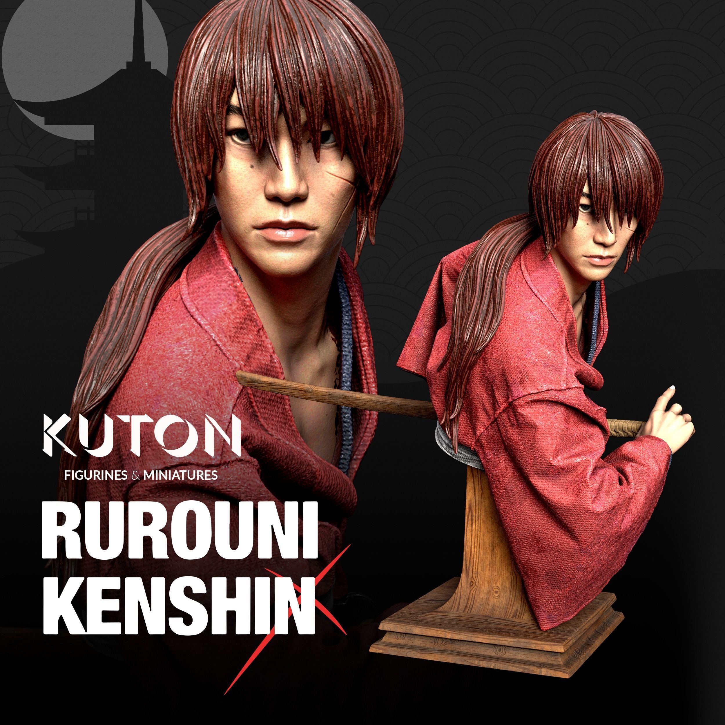 Kenshin Himura 3D model 3D printable | CGTrader