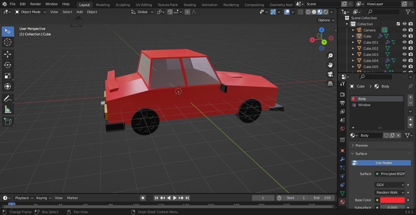 3d lowpoly car game asset 3d 3D model | CGTrader