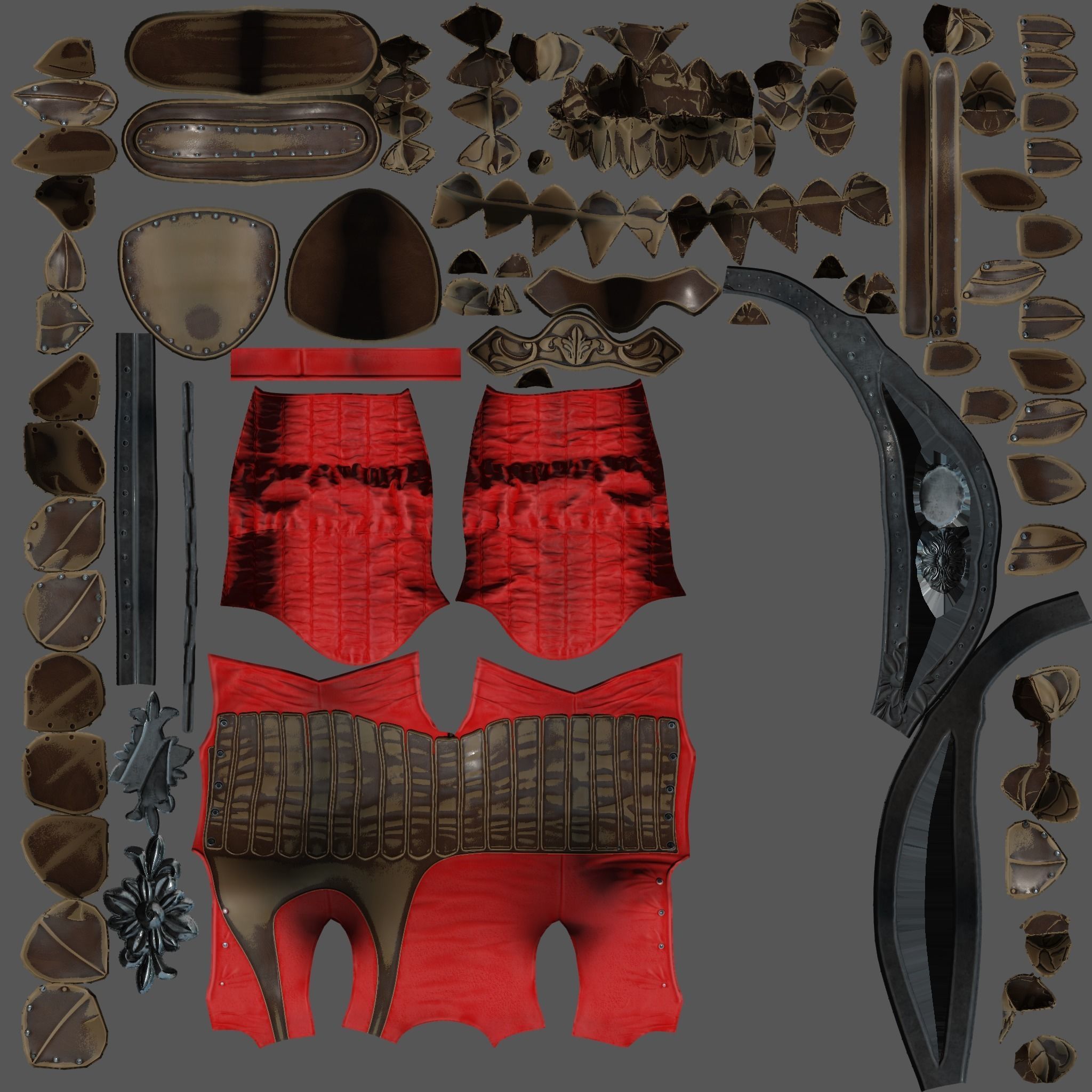3D model Medieval Crimson Top VR / AR / low-poly | CGTrader