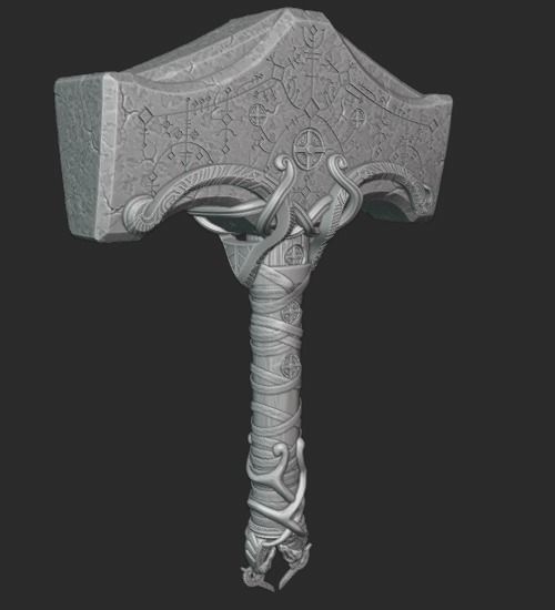 Mjolnir God of War 3D model 3D printable | CGTrader
