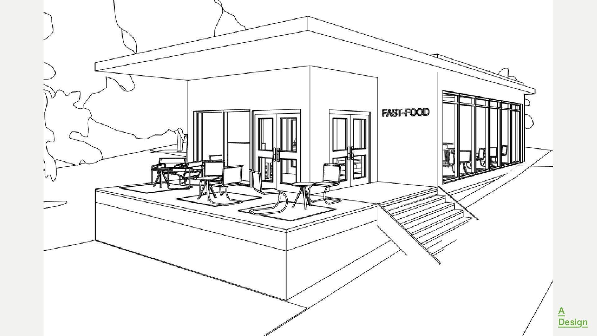 Fast-food - Revit 3D model | CGTrader