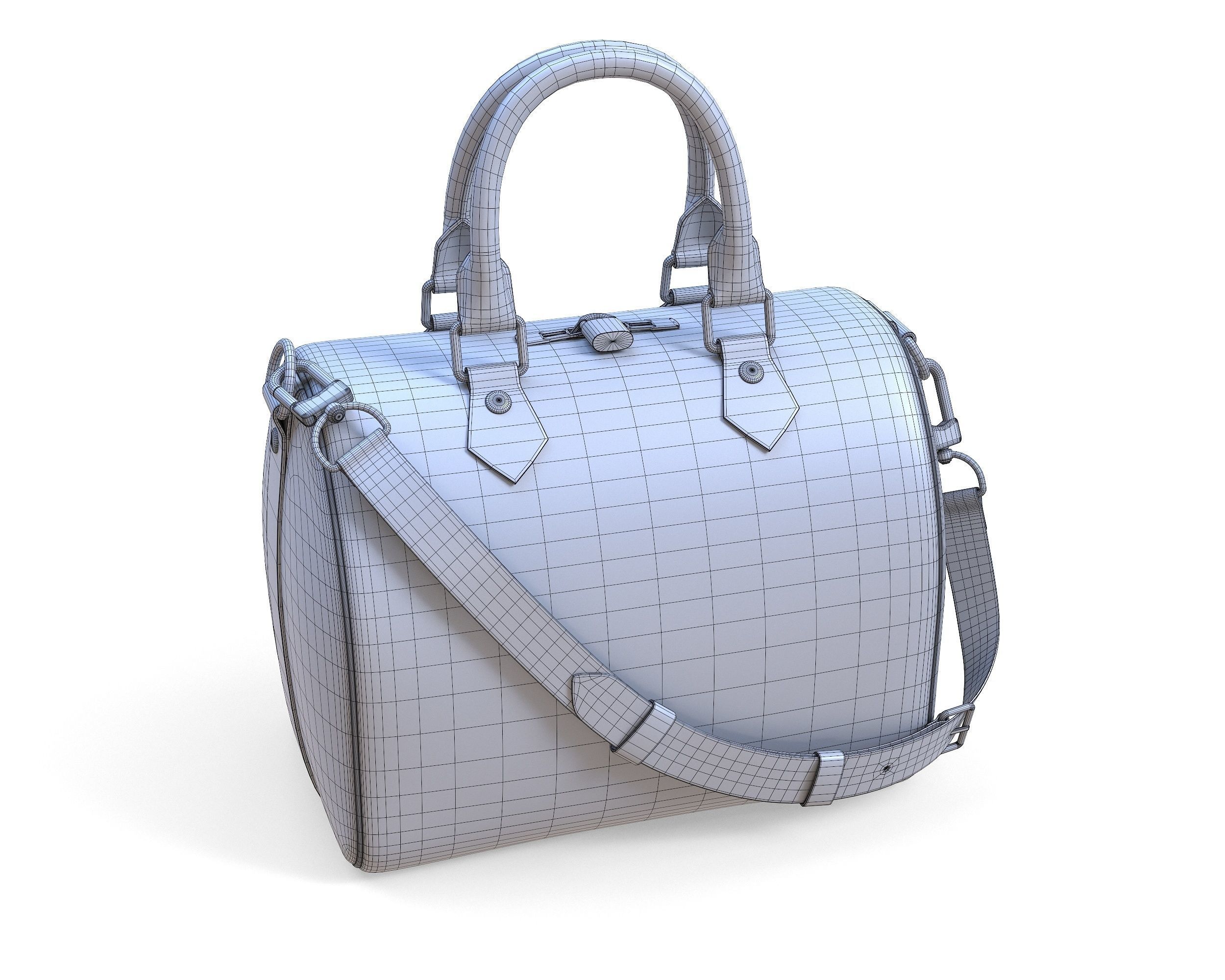 3D model Louis Vuitton Speedy Bandouliere 25 Yayoi Kusama VR / AR / low ...