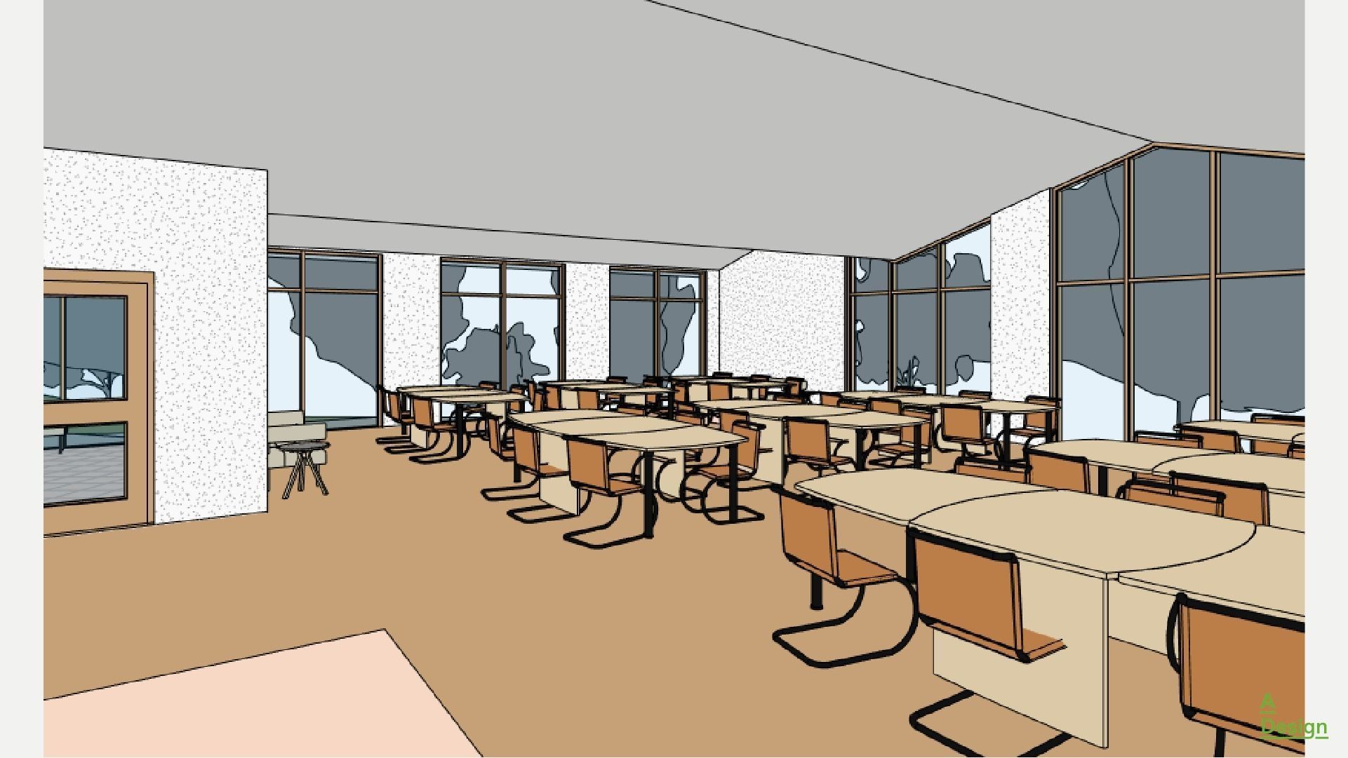 Canteen - Revit 3D model | CGTrader