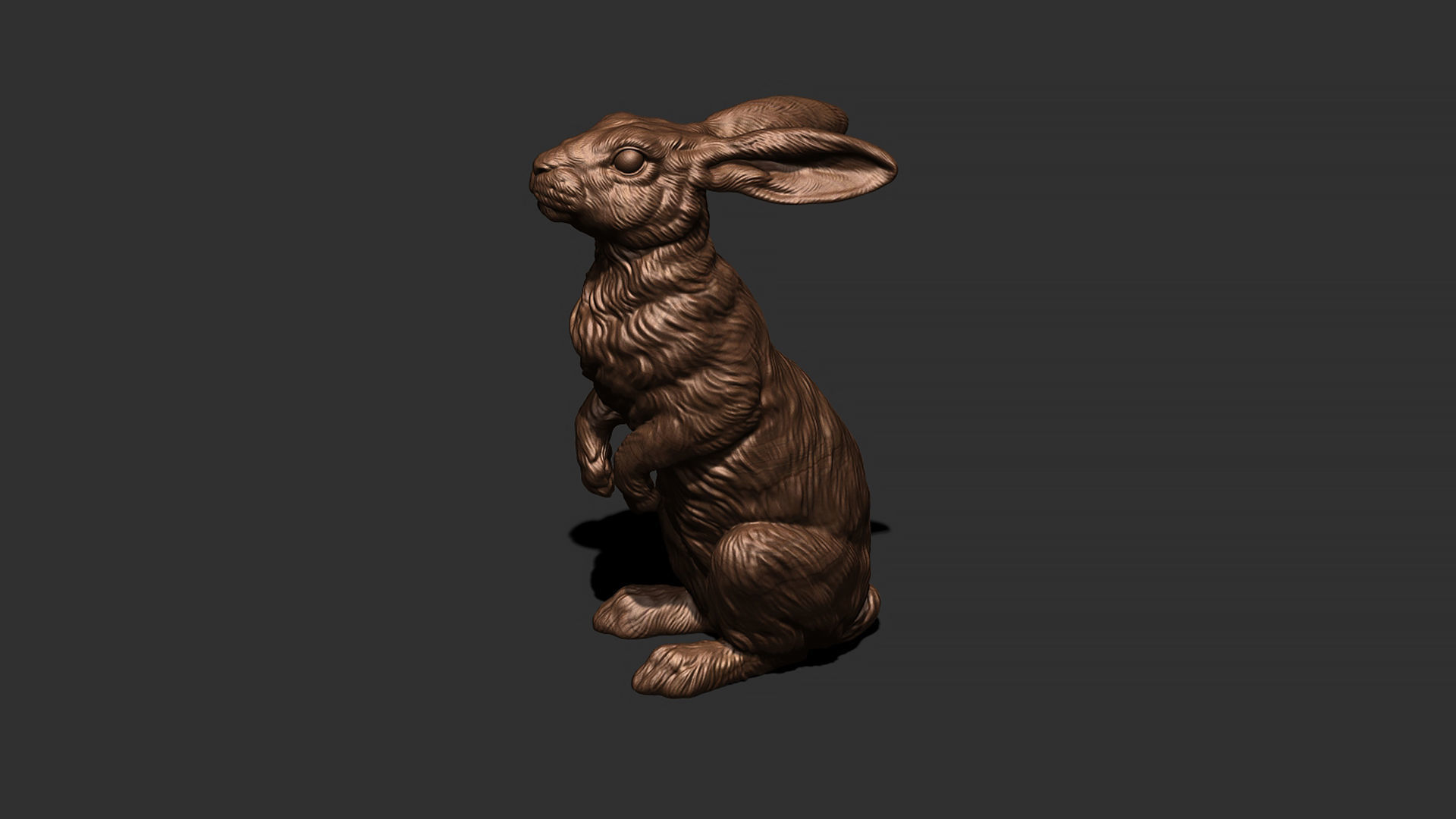 Hare sitting 3D model 3D printable | CGTrader