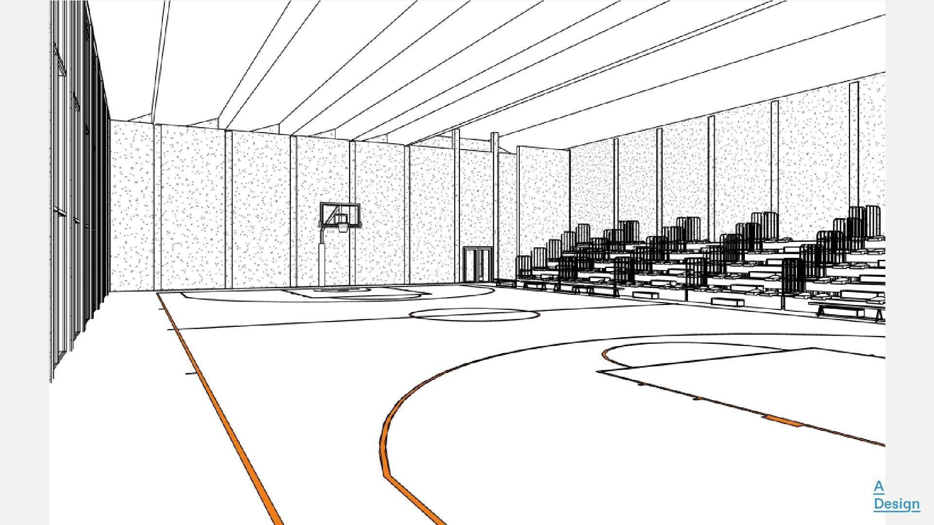 Indoor sports hall - Revit 3D model | CGTrader