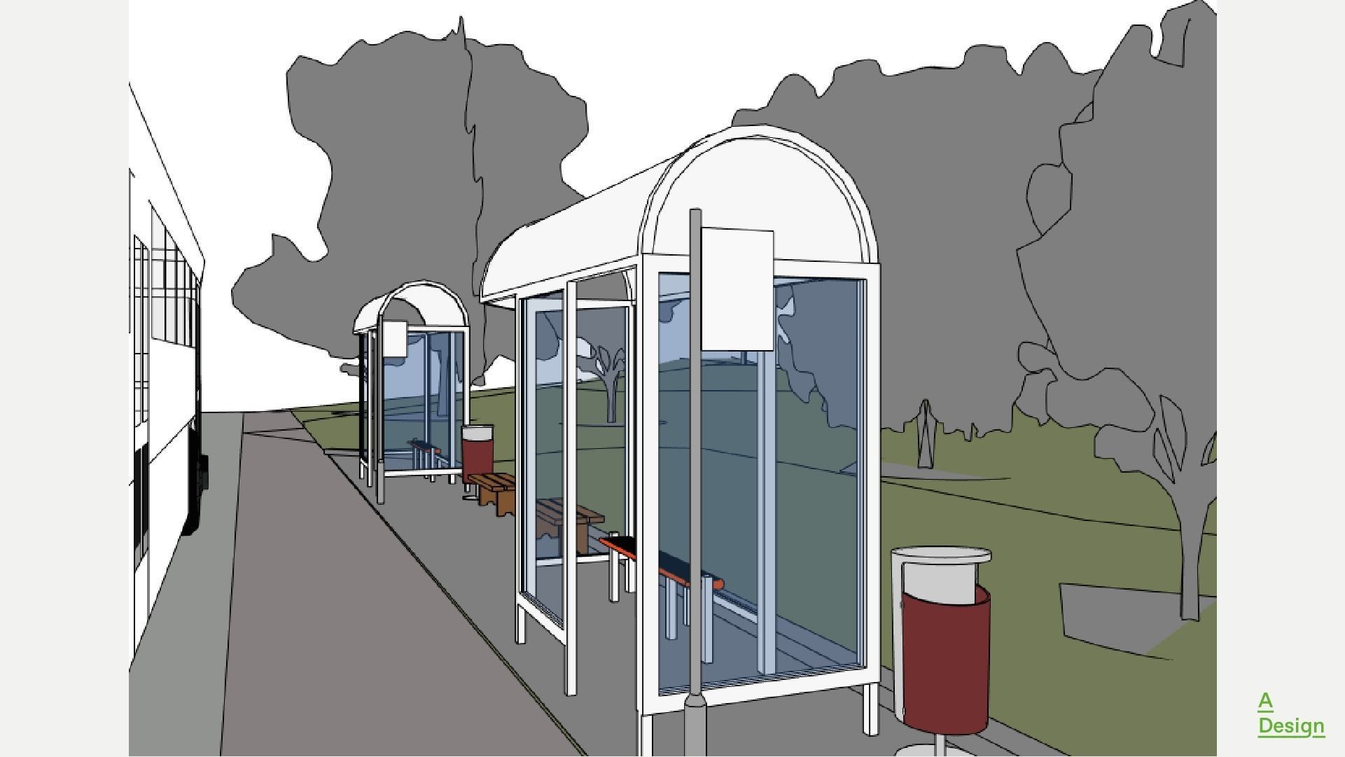 Bus stop - Revit 3D model | CGTrader