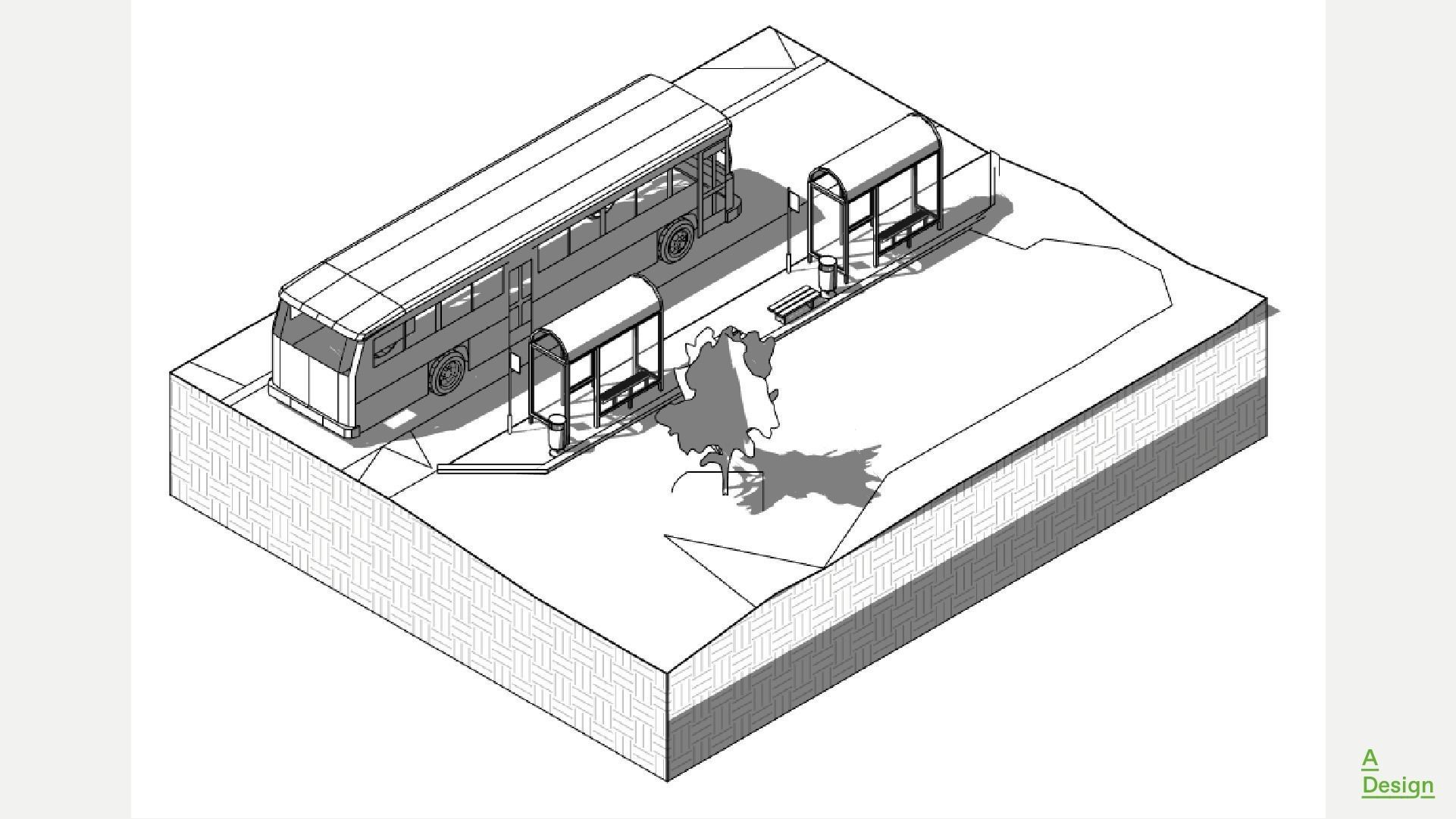 Bus stop - Revit 3D model | CGTrader