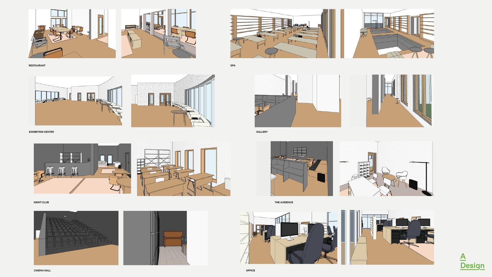 20 Interior spaces - Revit 3D model | CGTrader