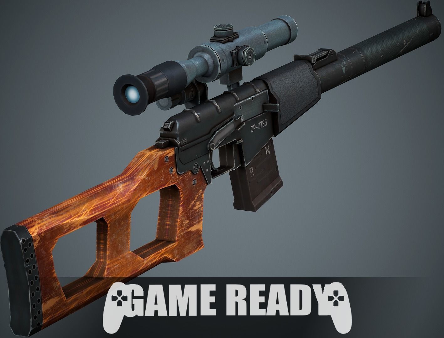 3D model VSS Vintorez Sniper Rifle - Low Poly Game Ready VR / AR / low ...