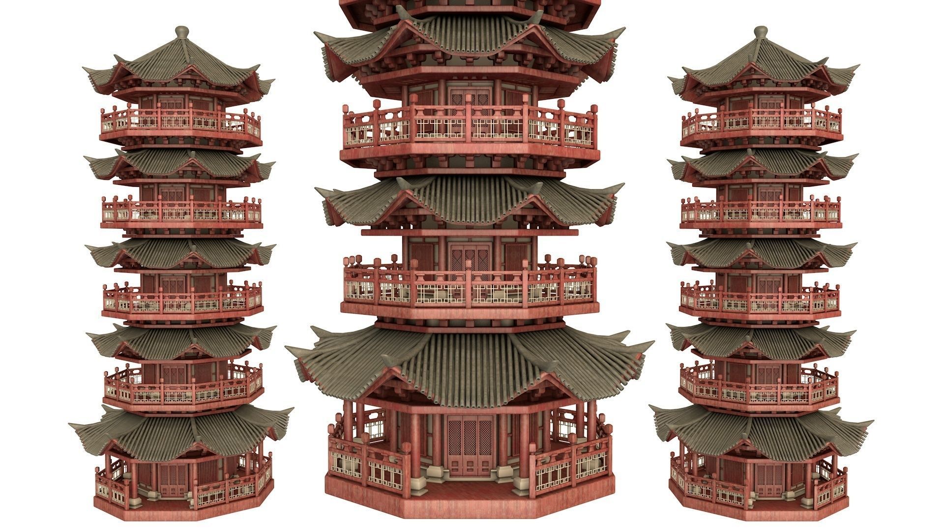 Chinese Pagoda 3D model | CGTrader