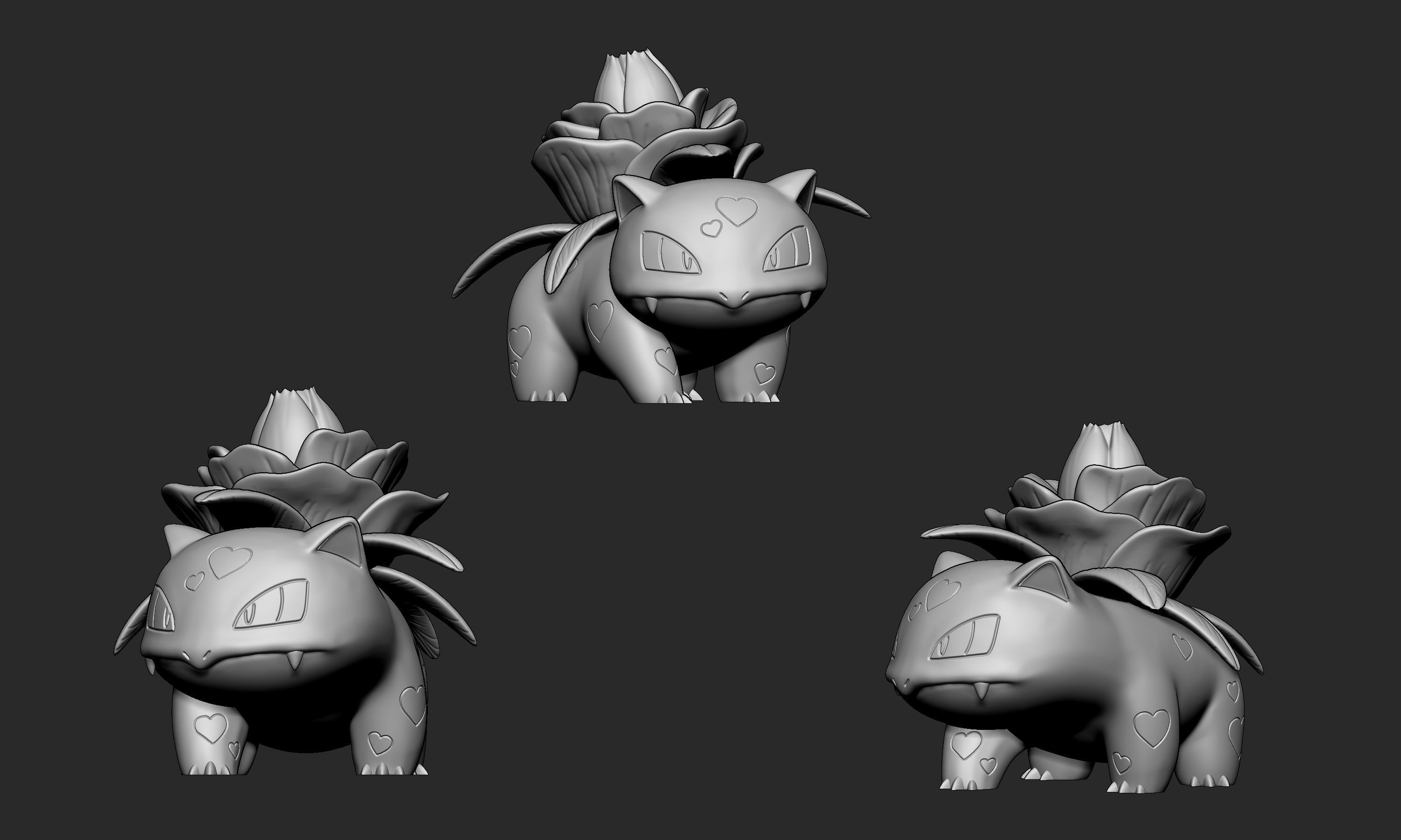Pokemon - Ivysaur Valentines Day 3D model 3D printable | CGTrader