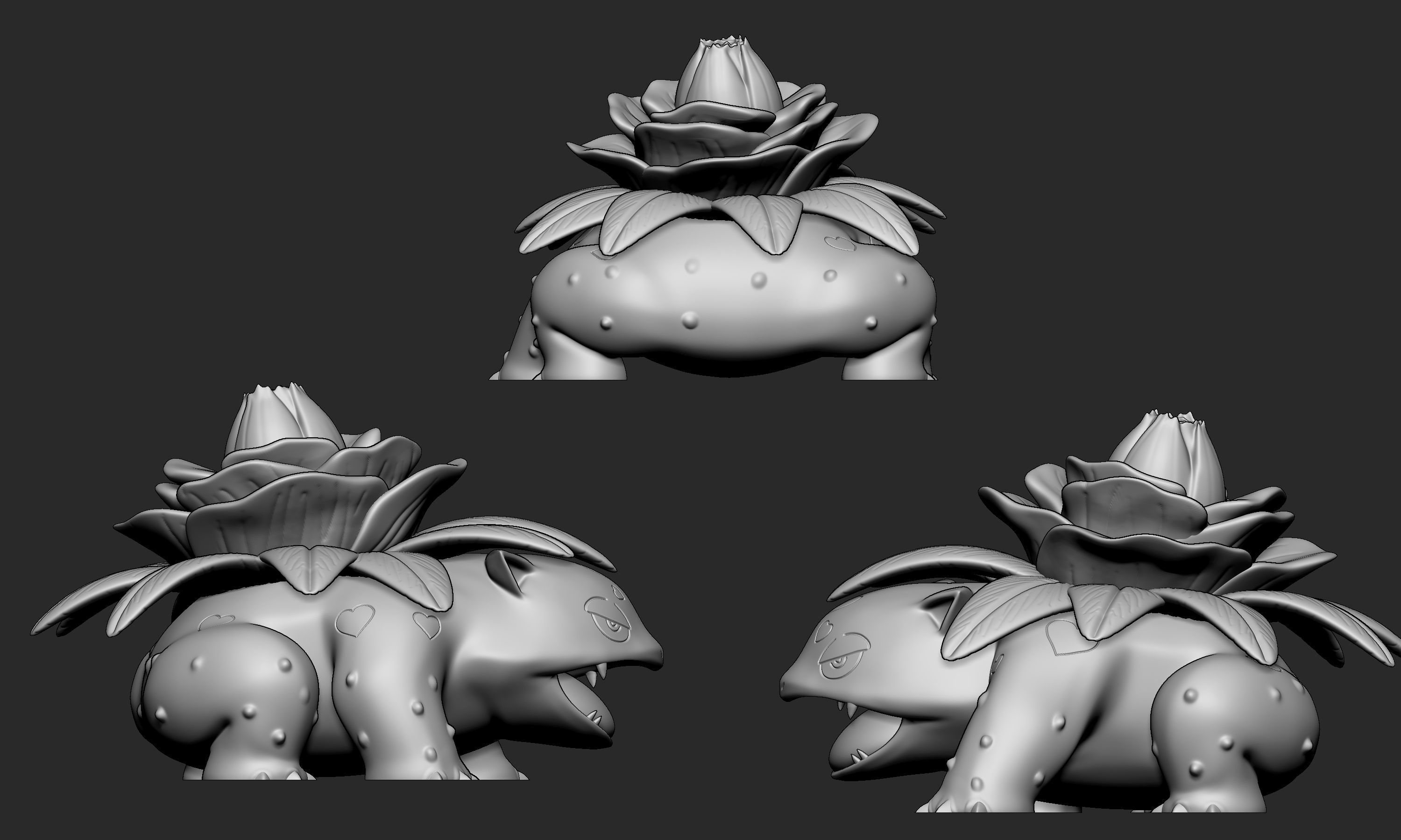 Pokemon - Venusaur Valentines Day 3D model 3D printable | CGTrader