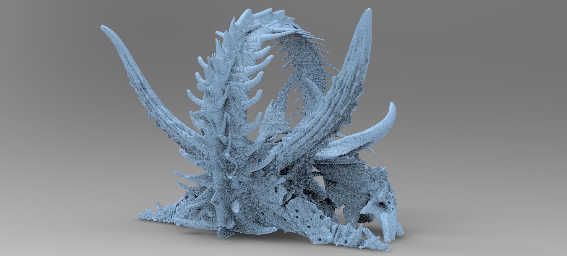 Alien Dragon God Bone Structure 5 3D model | CGTrader