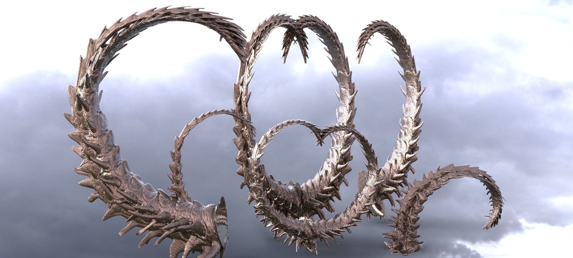 Alien Dragon Tail collection 2 3D model | CGTrader