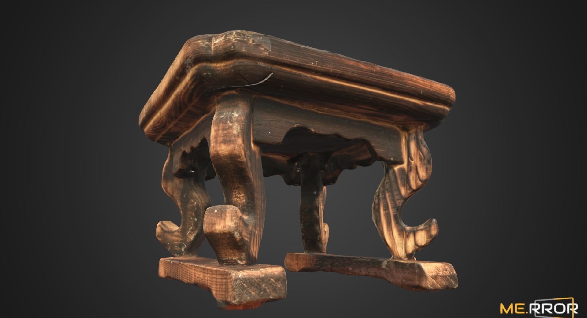 Traditional Wooden Mini Table 3D model | CGTrader