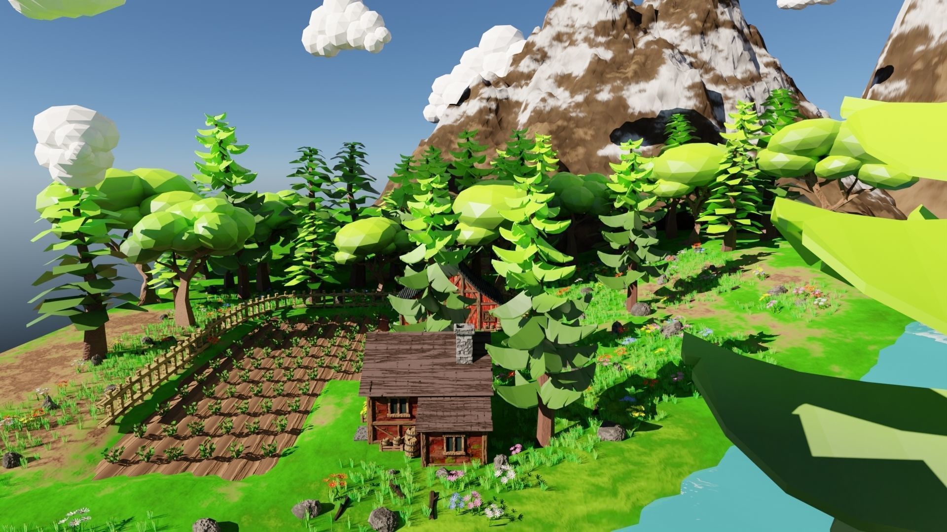 House Near Farm 3D model | CGTrader