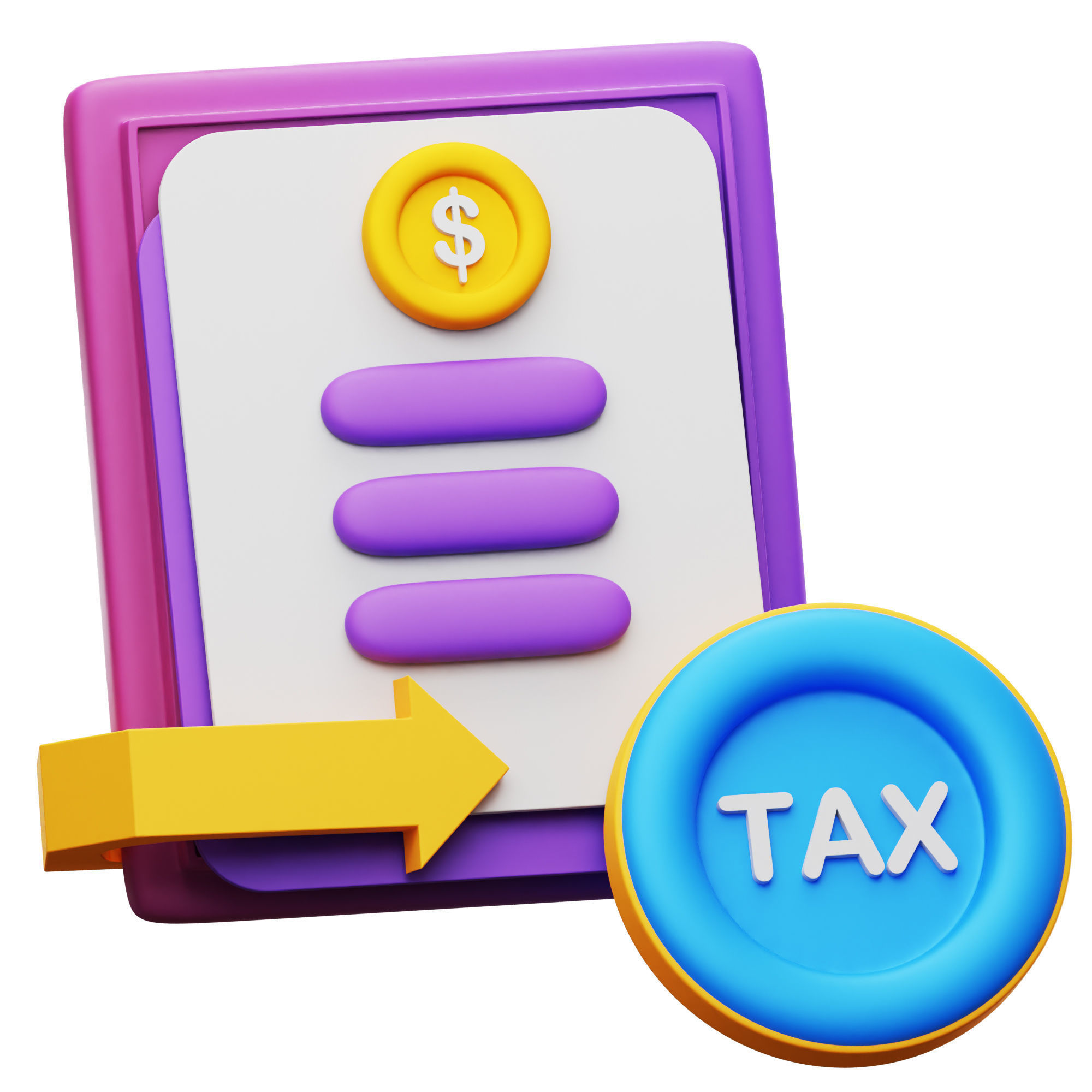 3D model Tax Income 3D Icon VR / AR / low-poly | CGTrader