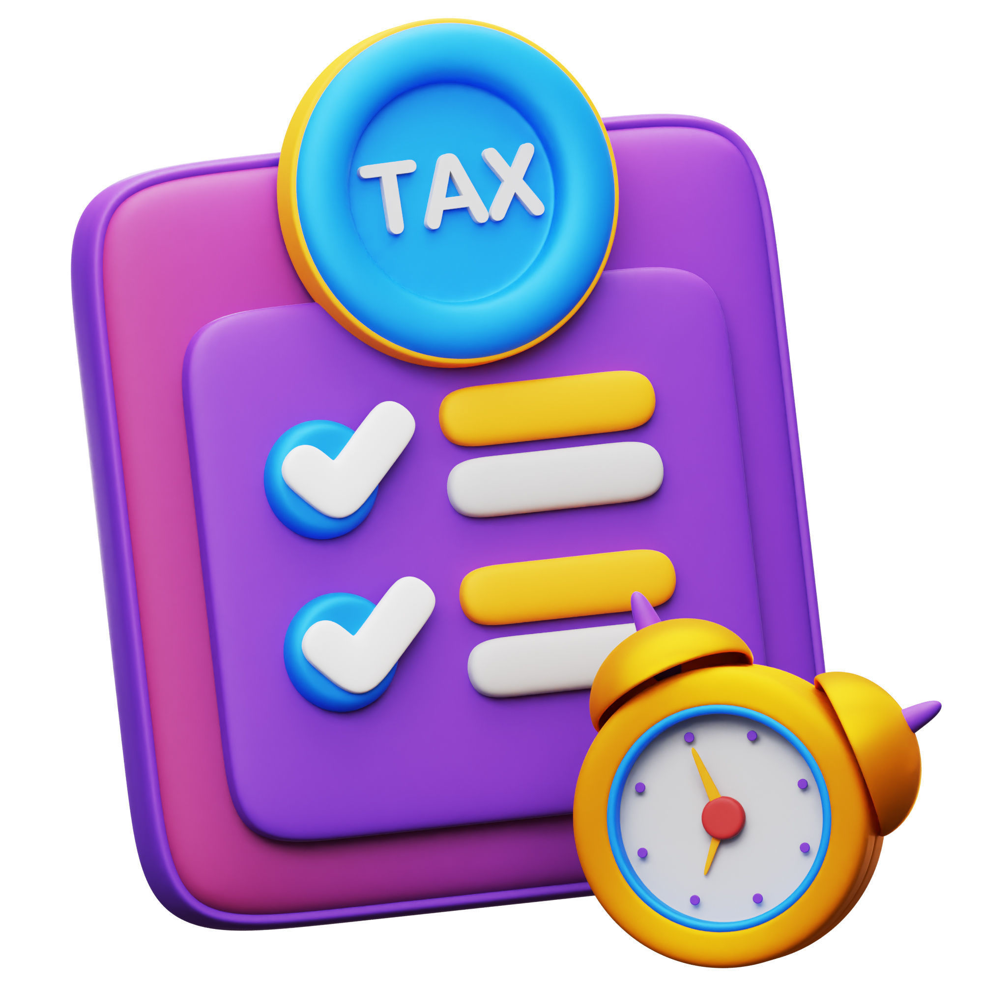 3D model Tax Time 3D Icon VR / AR / low-poly | CGTrader
