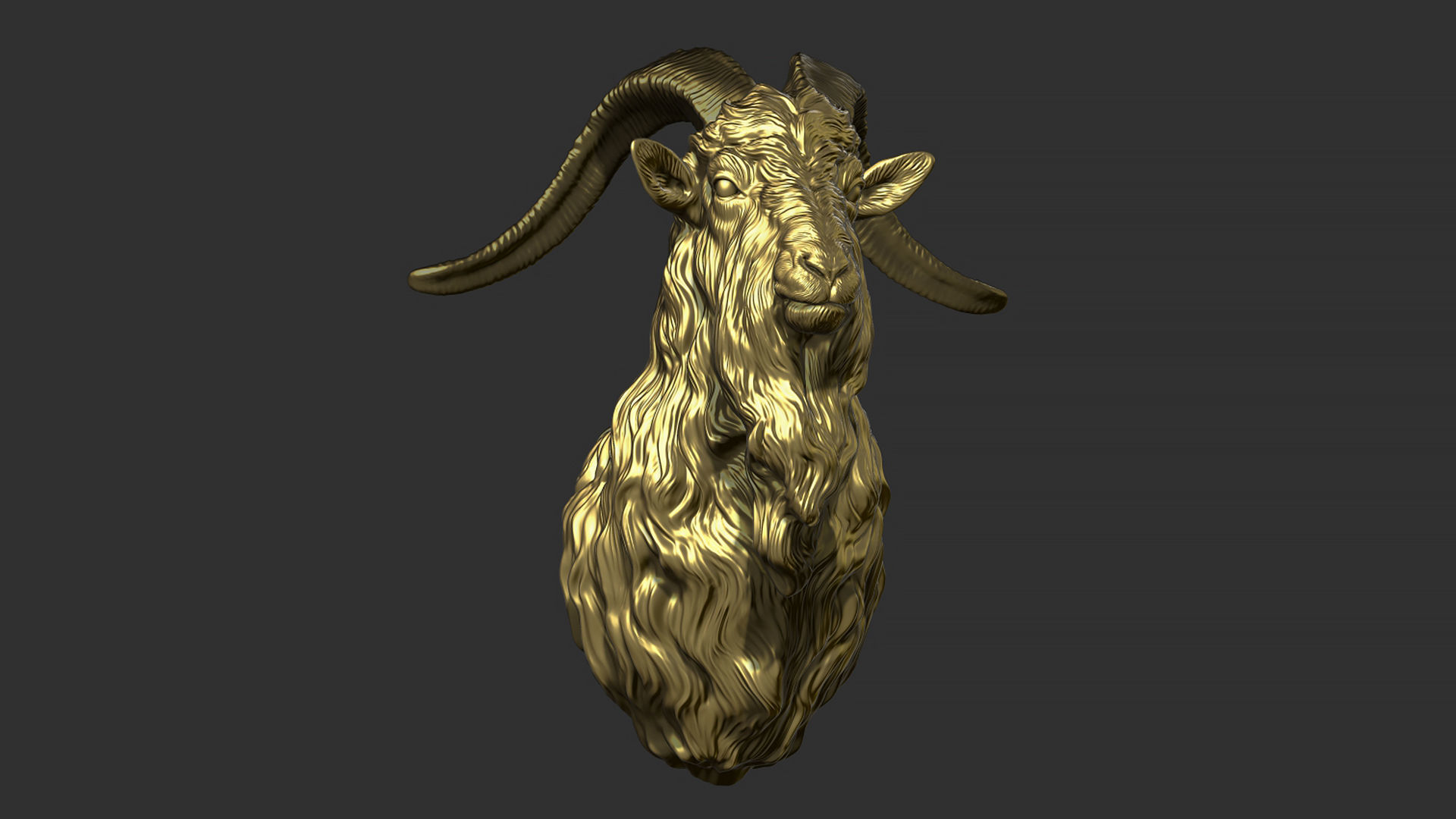 Goat head 3D model 3D printable | CGTrader