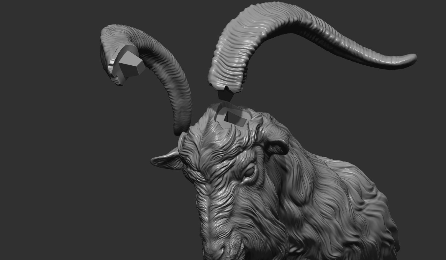 Goat head 3D model 3D printable | CGTrader