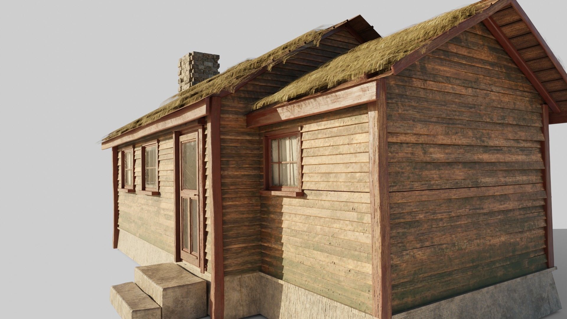 3D model cabin house model with pbr textures VR / AR / low-poly | CGTrader