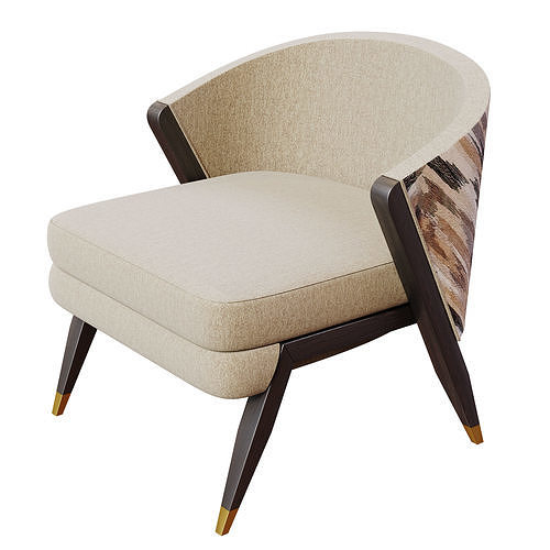 Frato carmel armchair 3D model | CGTrader