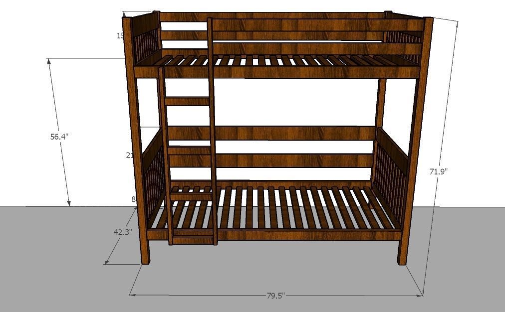 simple boys bunkbed 3D model | CGTrader