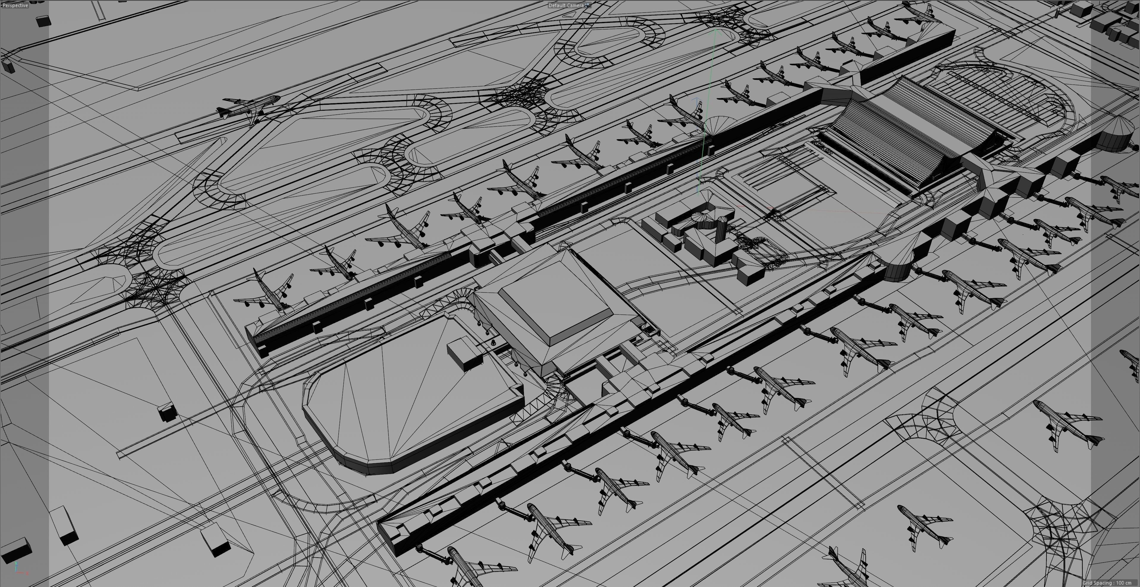 3D model Taiwan Taoyuan Airport 10km VR / AR / low-poly | CGTrader